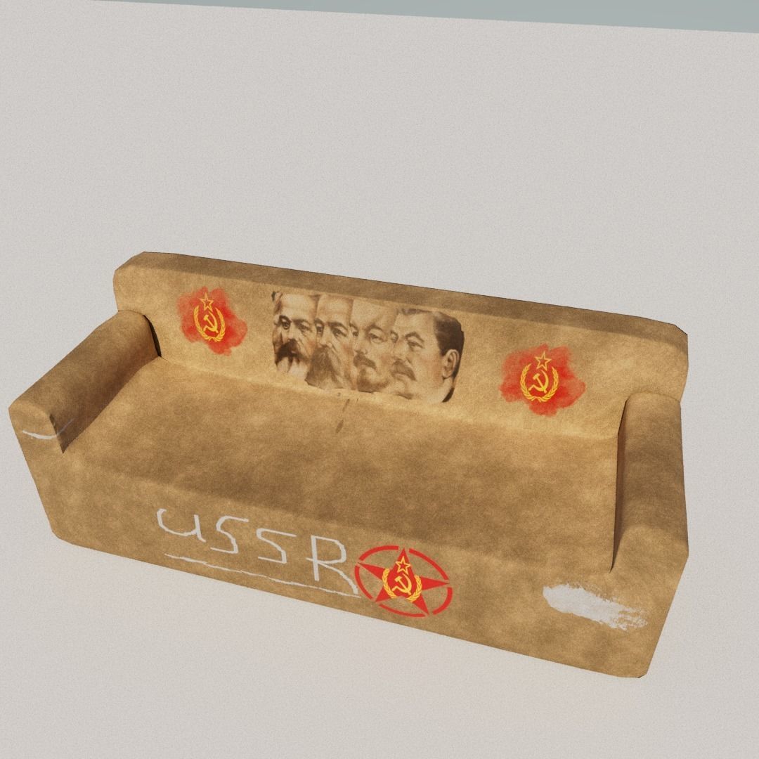 Soviet Union couch 3D model | CGTrader