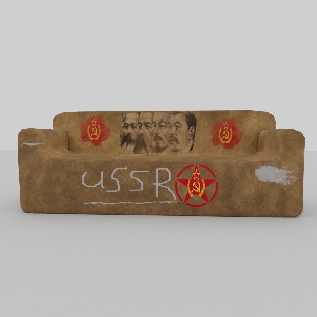 Soviet Union couch 3D model | CGTrader