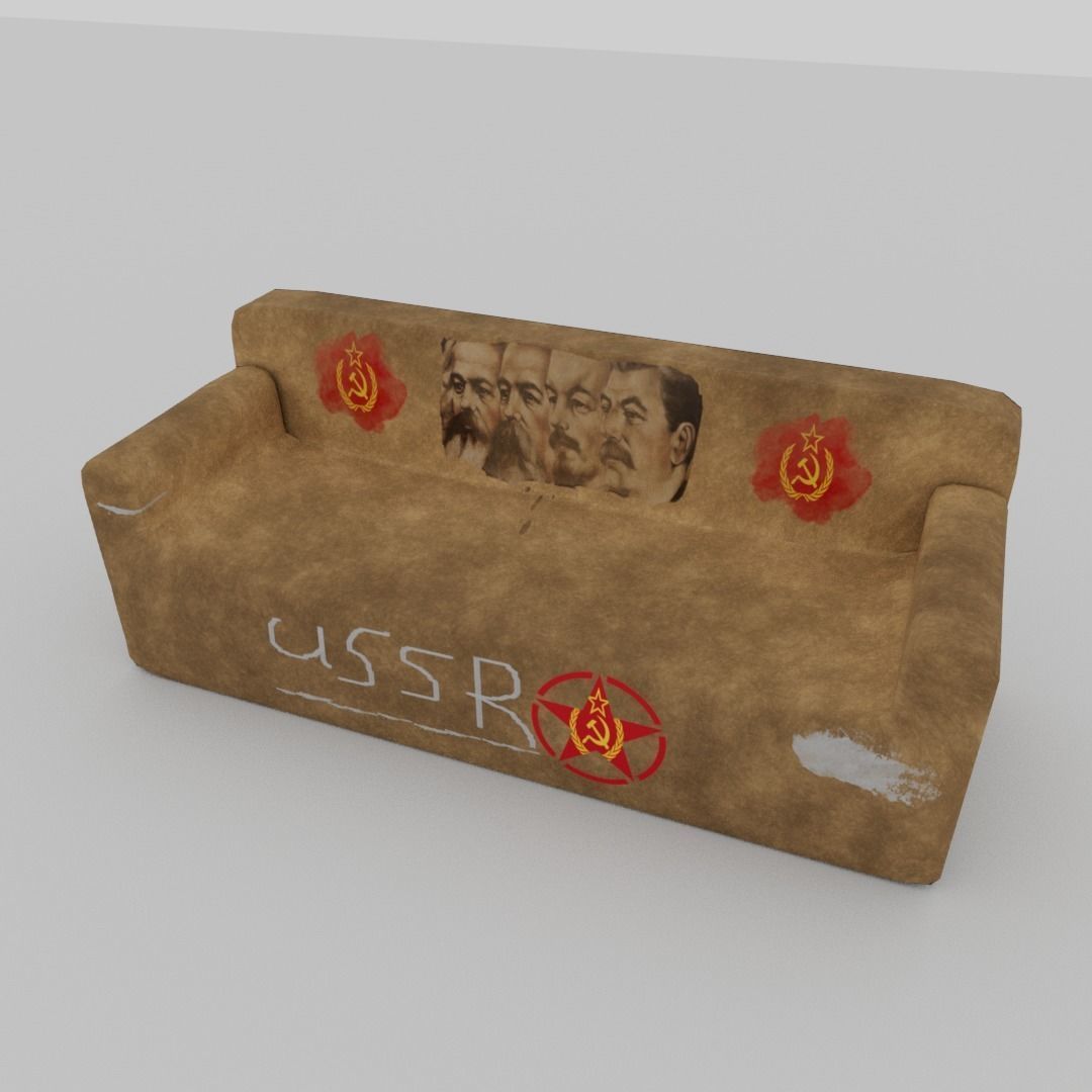 Soviet Union couch 3D model | CGTrader