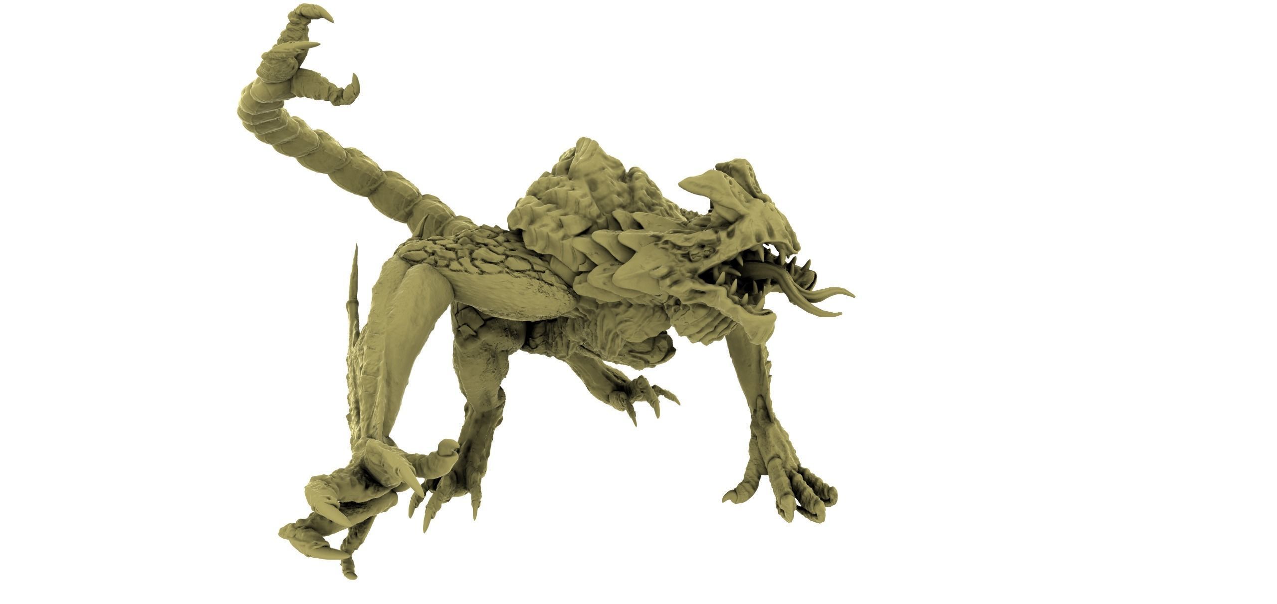 SPITTING SCORPION DRAGON 3D model 3D printable | CGTrader