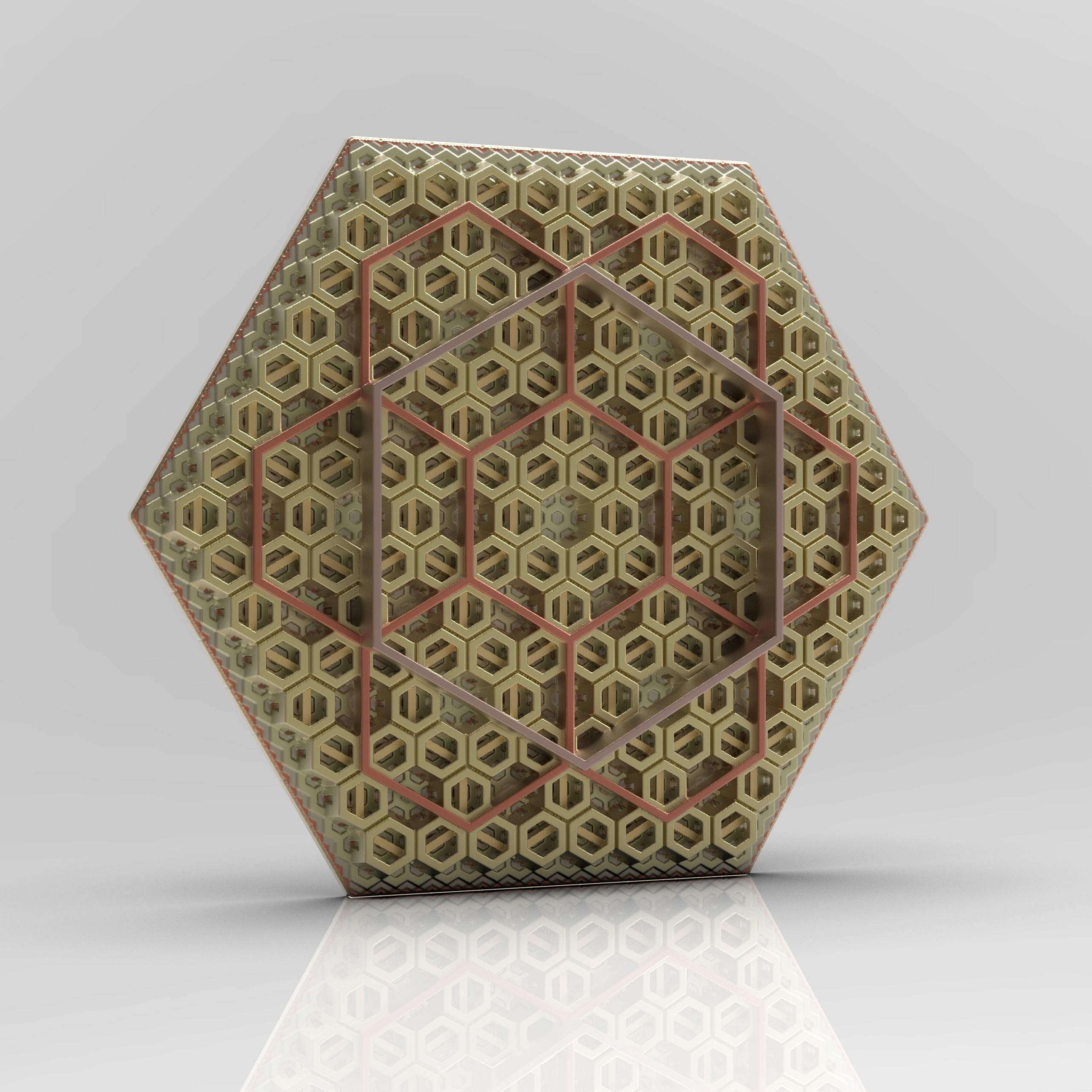 Fractal - Hexagon 3D model | CGTrader