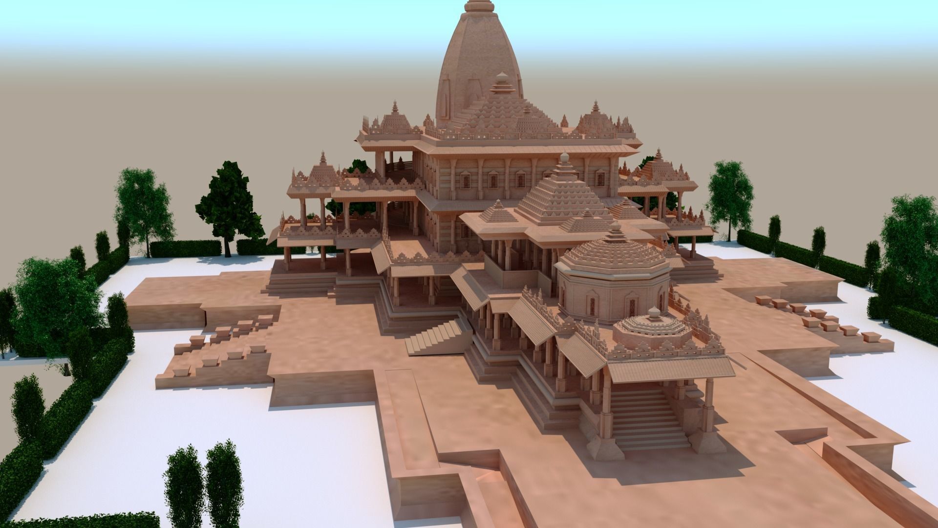 ram mandir 3D model | CGTrader