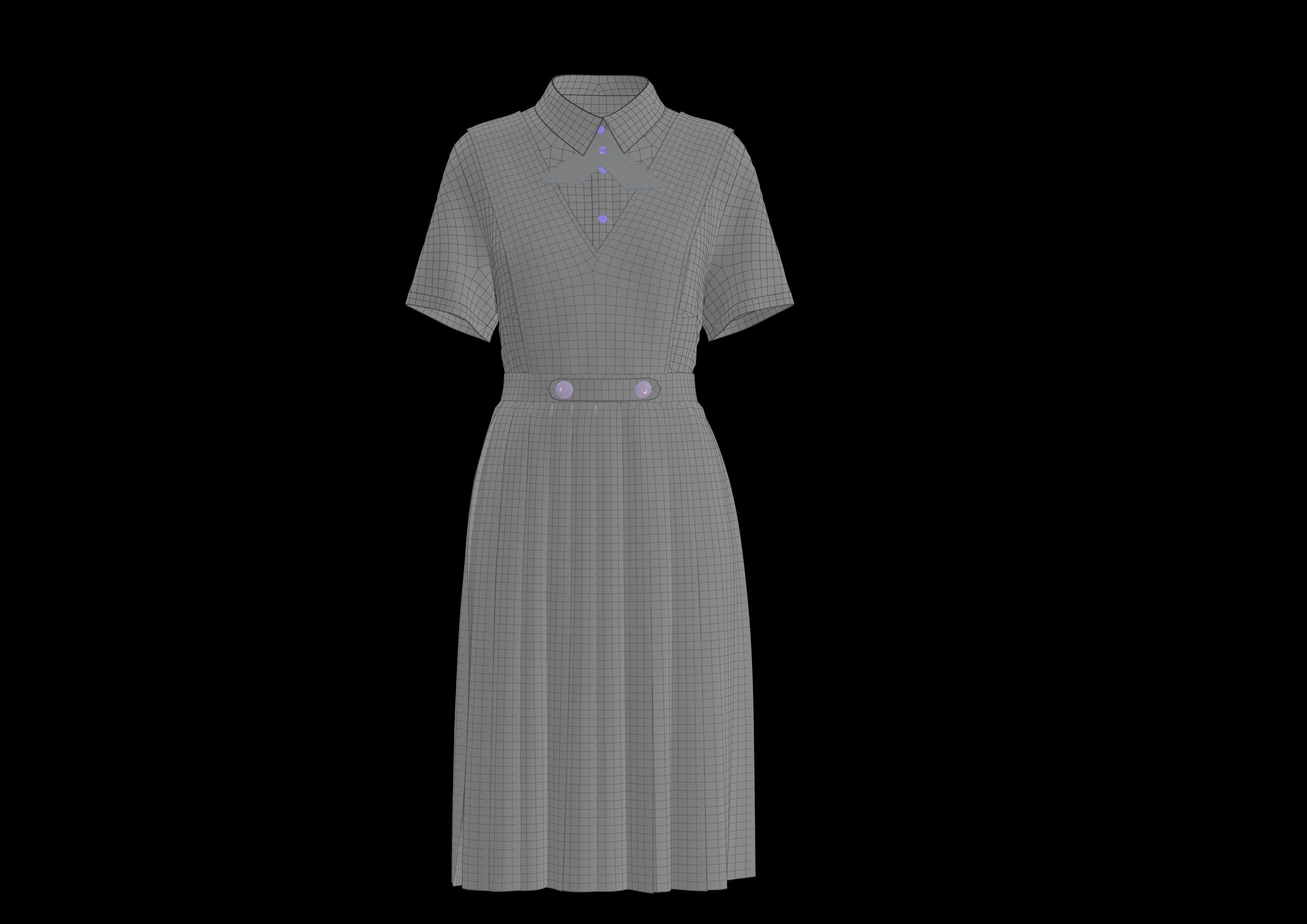 JK School Uniform 2 free VR / AR / low-poly 3D model | CGTrader