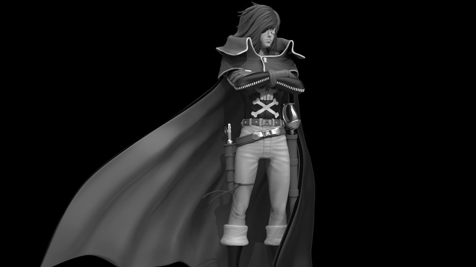 Albator Captain Harlock fan art 3D model 3D printable | CGTrader