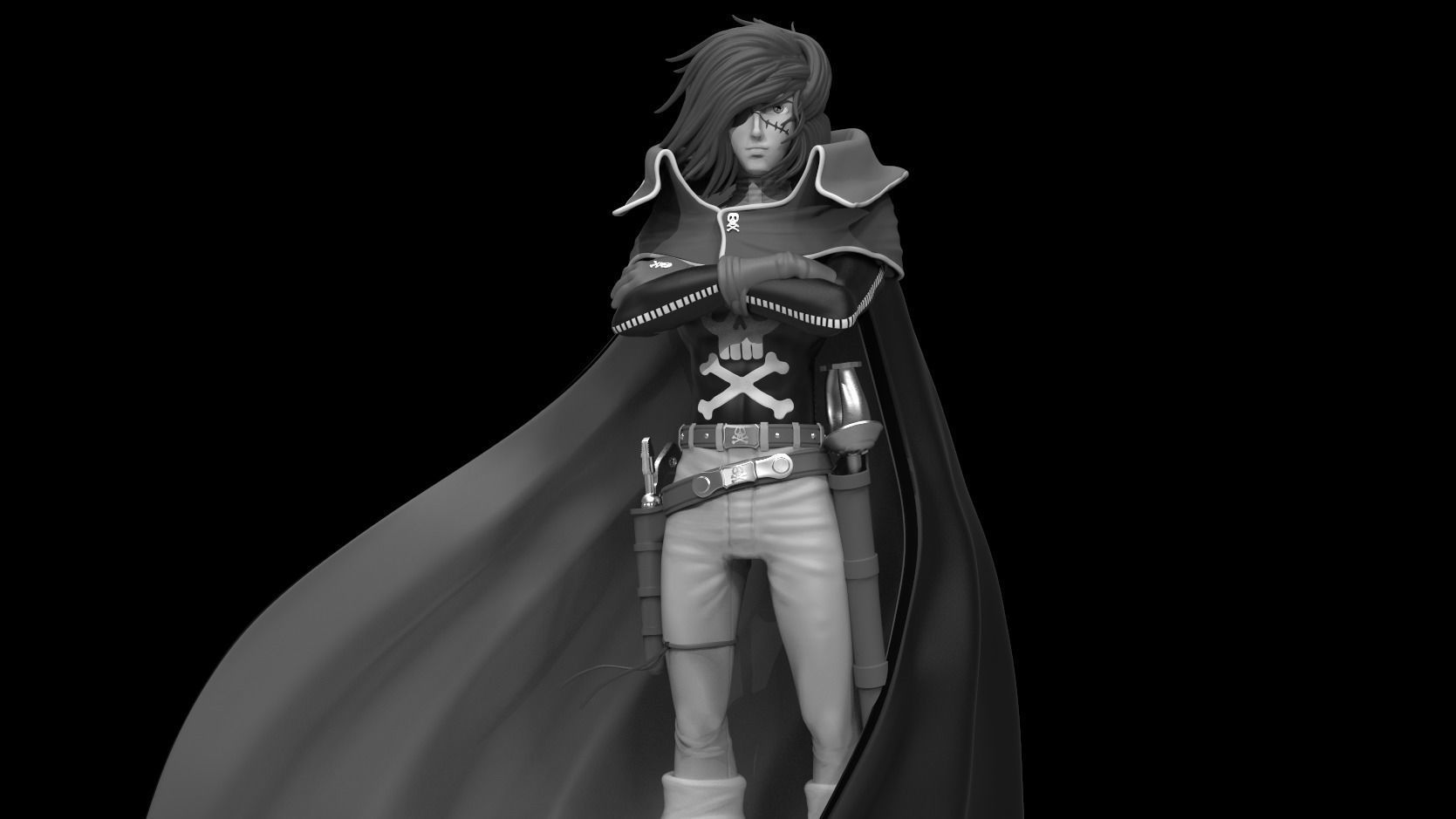 Albator Captain Harlock fan art 3D model 3D printable | CGTrader