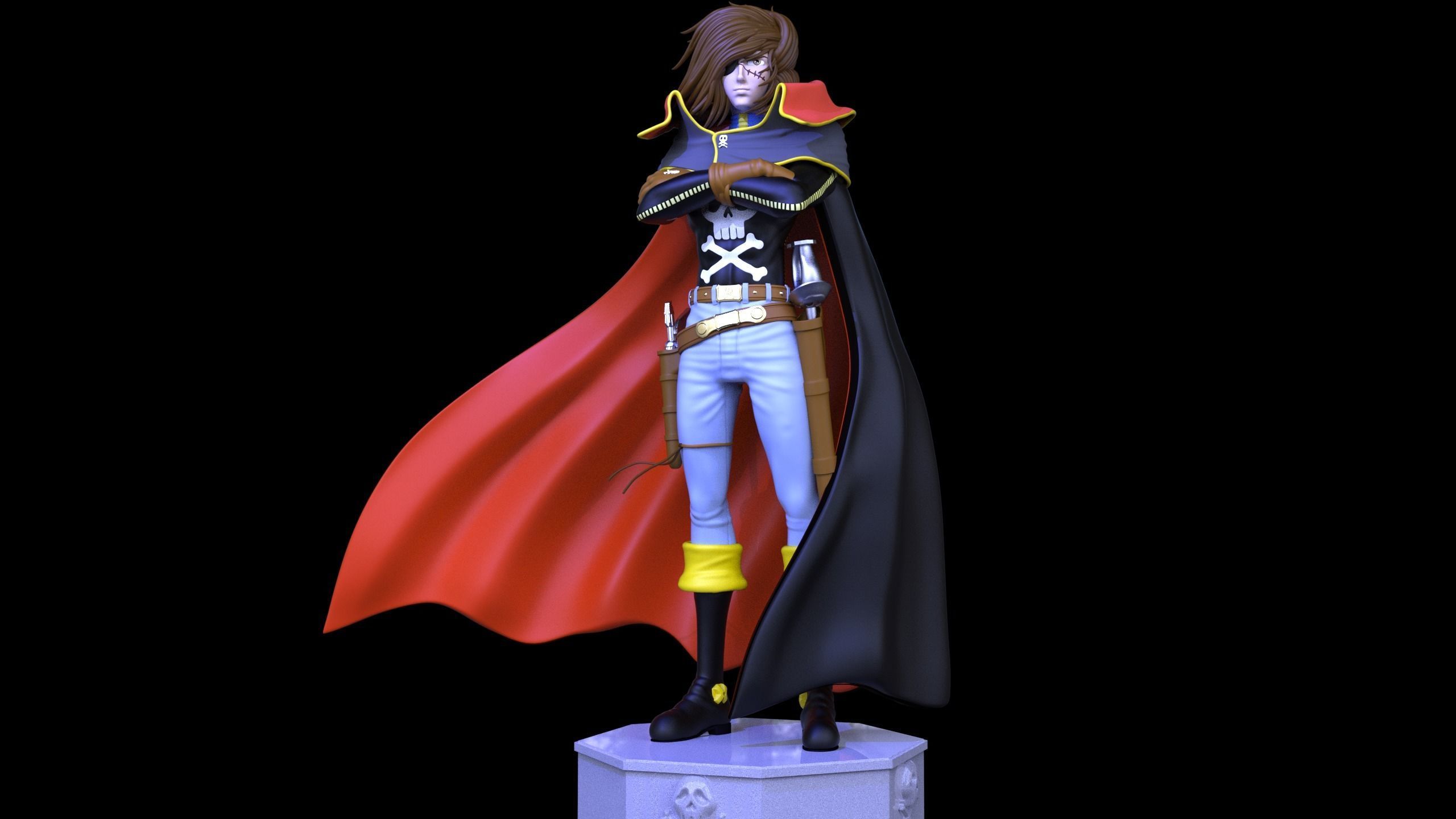 Albator Captain Harlock fan art 3D model 3D printable | CGTrader