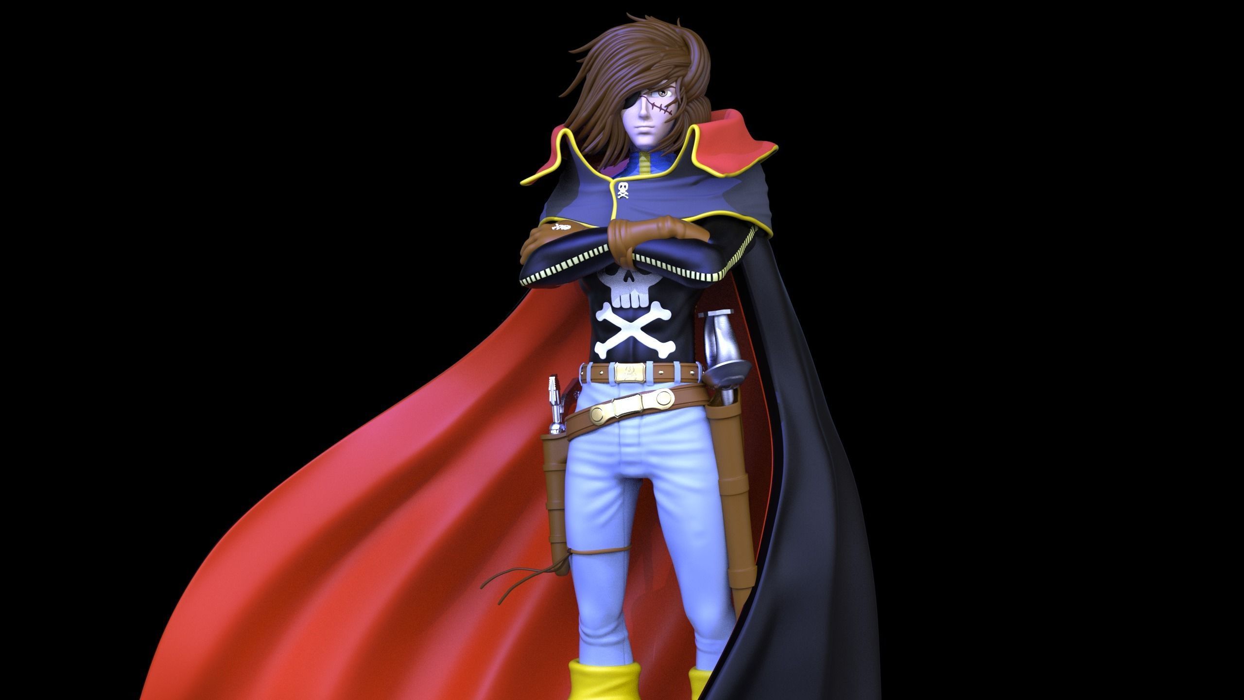 Albator Captain Harlock fan art 3D model 3D printable | CGTrader