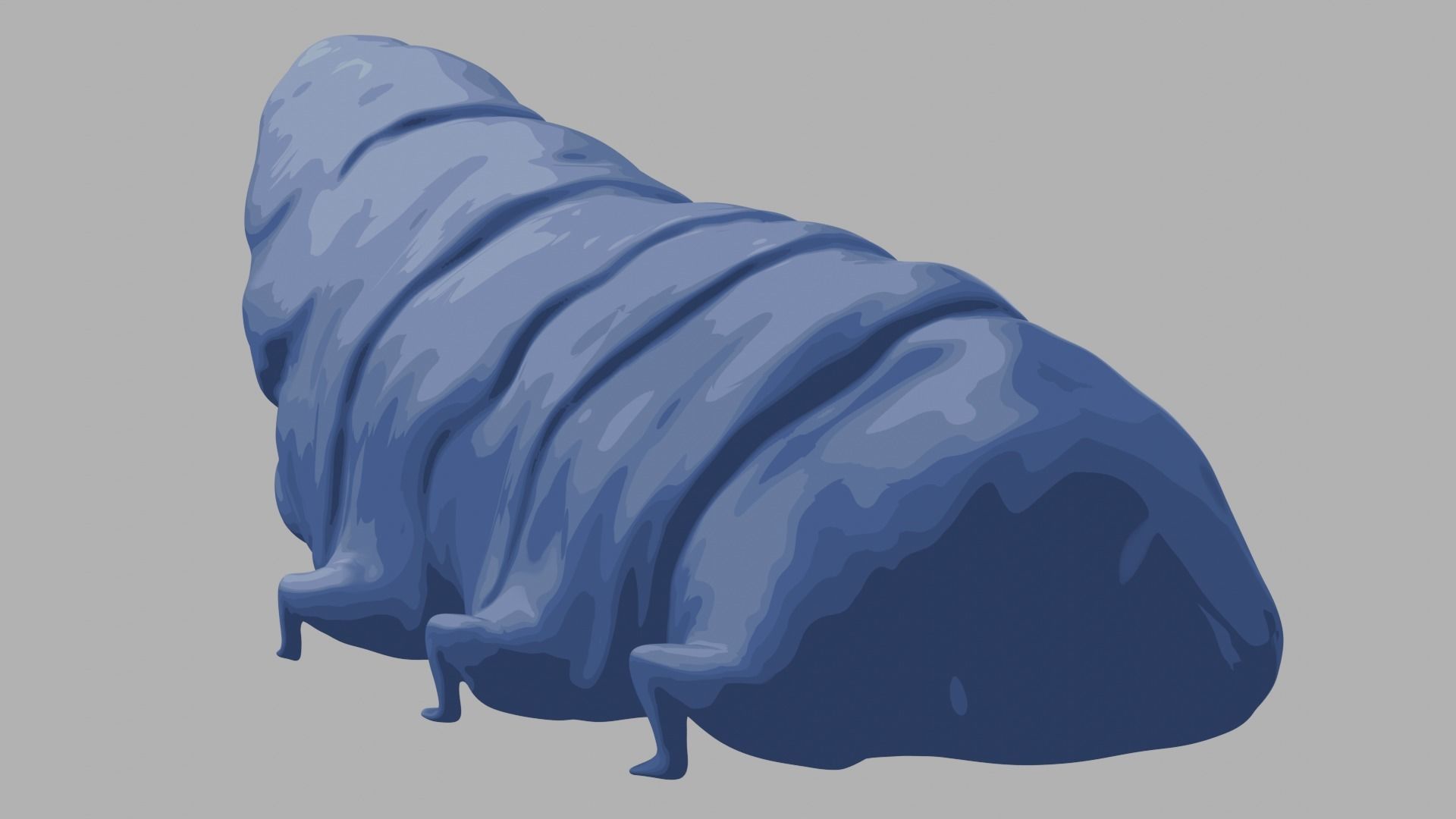 larvae cartoon monster concept free 3D model rigged | CGTrader