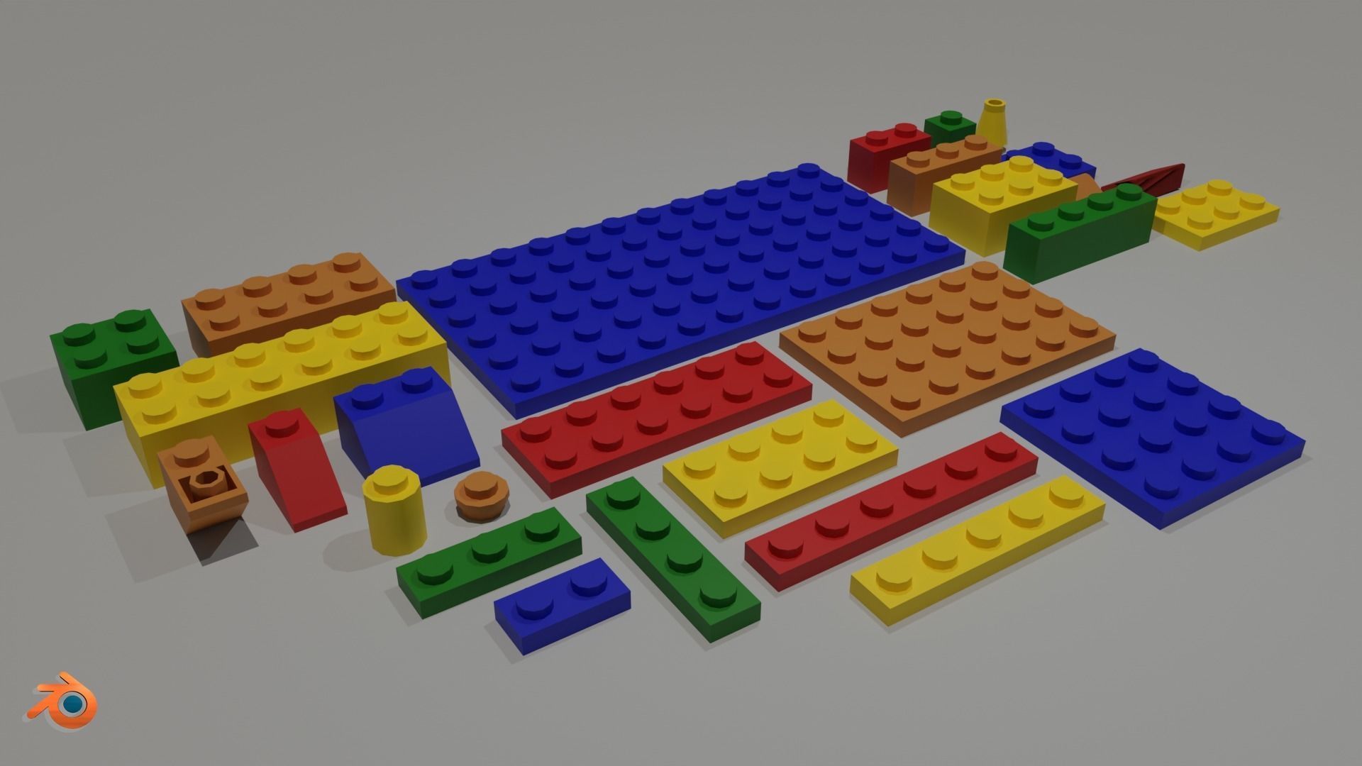 3D model Colorful blocks like LEGO Unity Asset VR / AR / low-poly ...