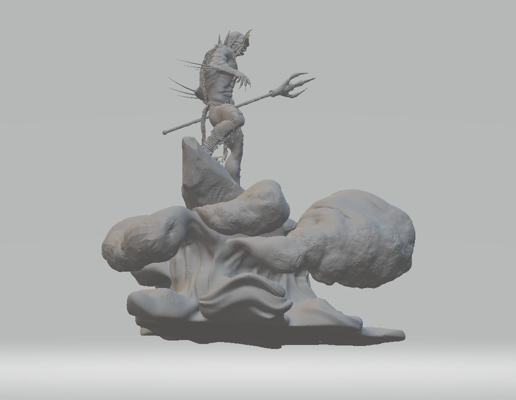 Merman 3D Printing Sculpture 3D model 3D printable | CGTrader