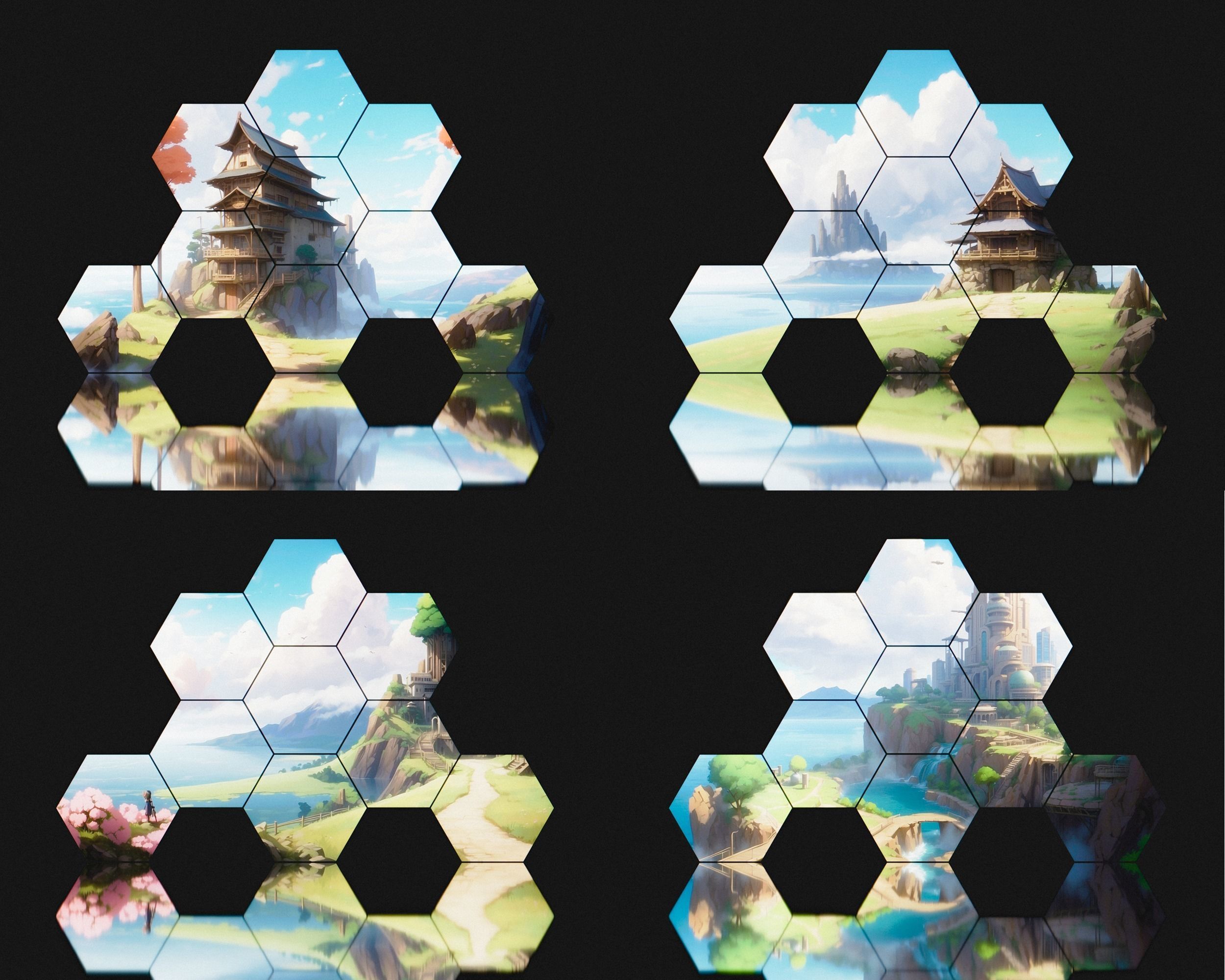 HEXAGONAL LED PANEL free VR / AR / low-poly 3D model | CGTrader