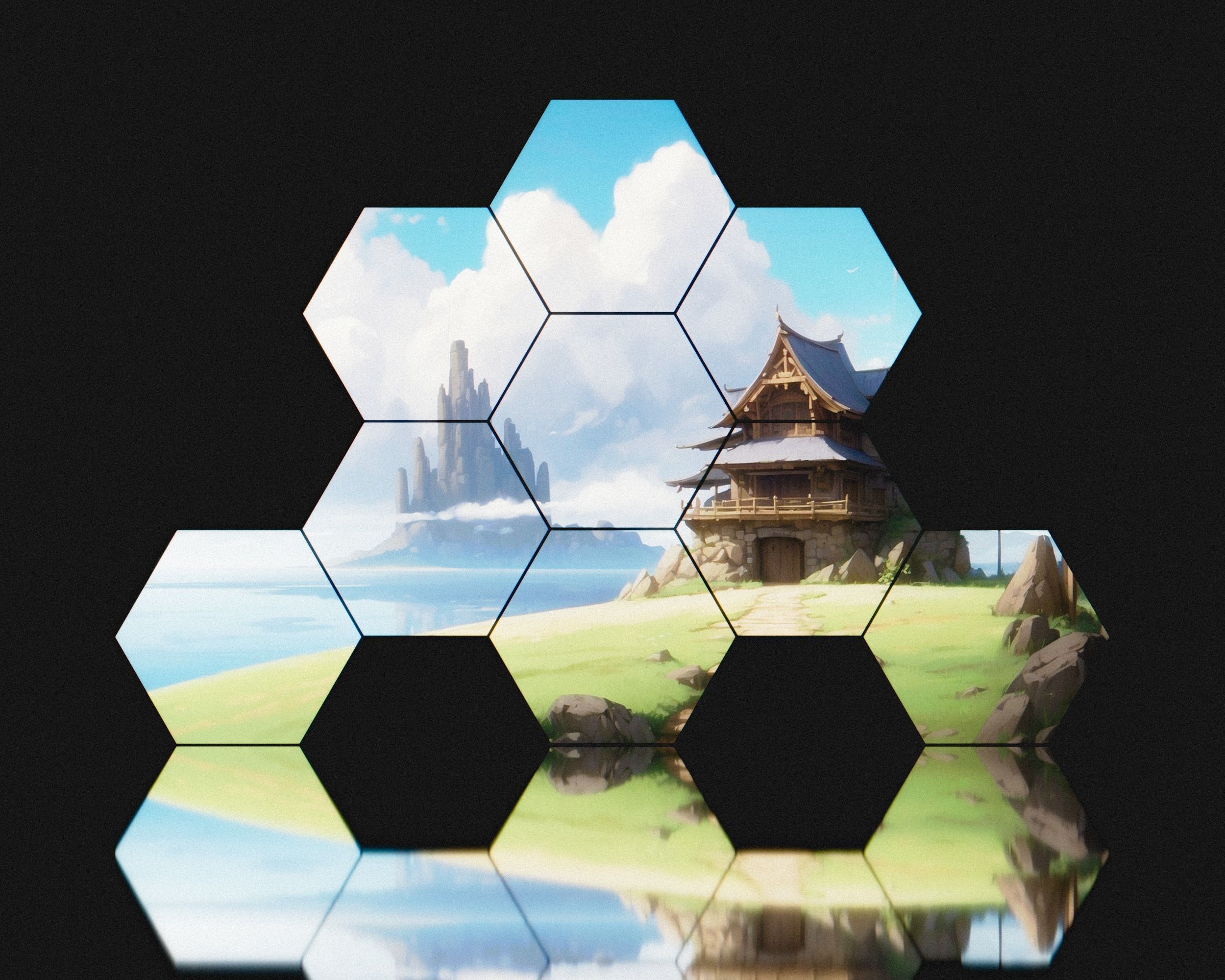 HEXAGONAL LED PANEL free VR / AR / low-poly 3D model | CGTrader