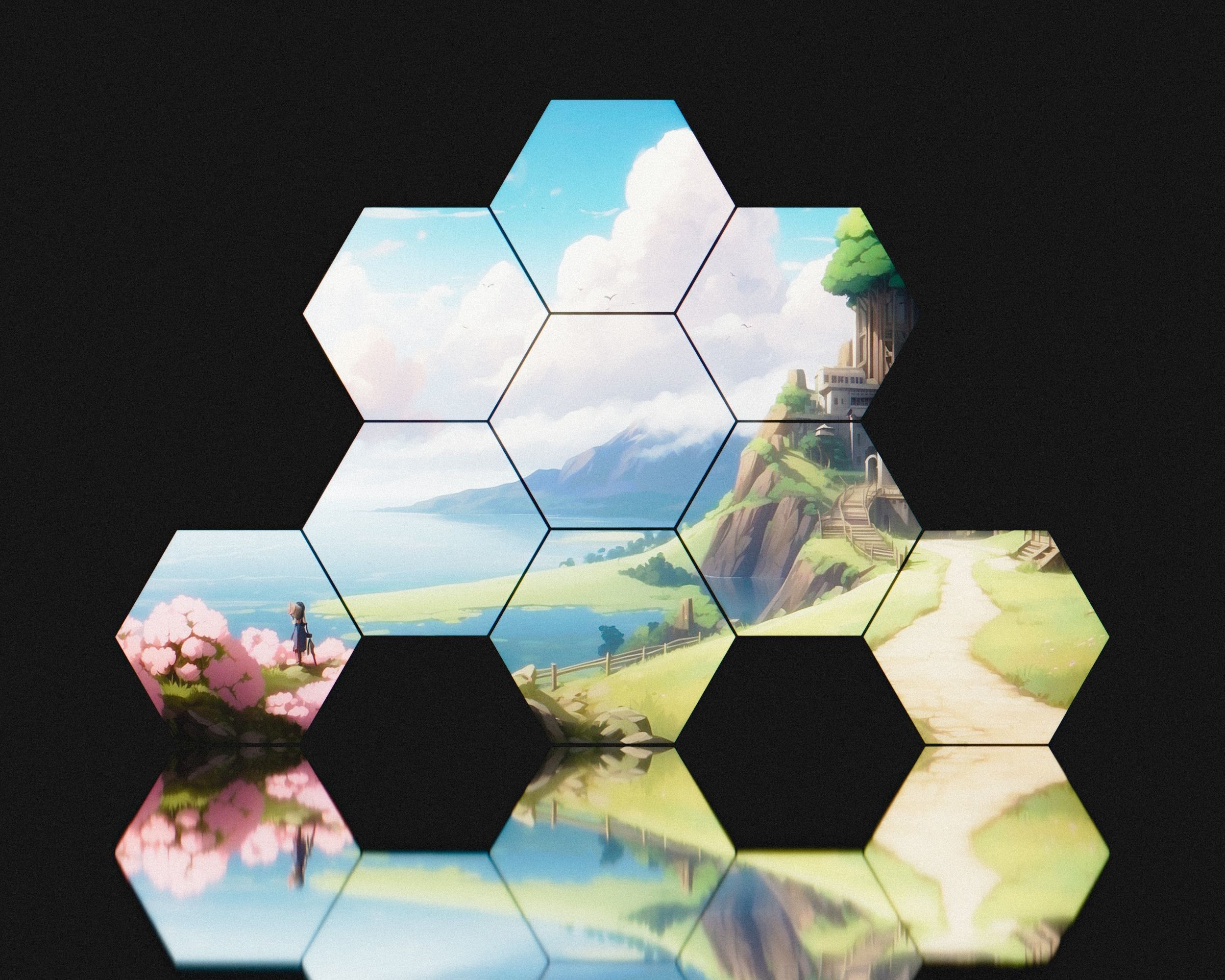 HEXAGONAL LED PANEL free VR / AR / low-poly 3D model | CGTrader