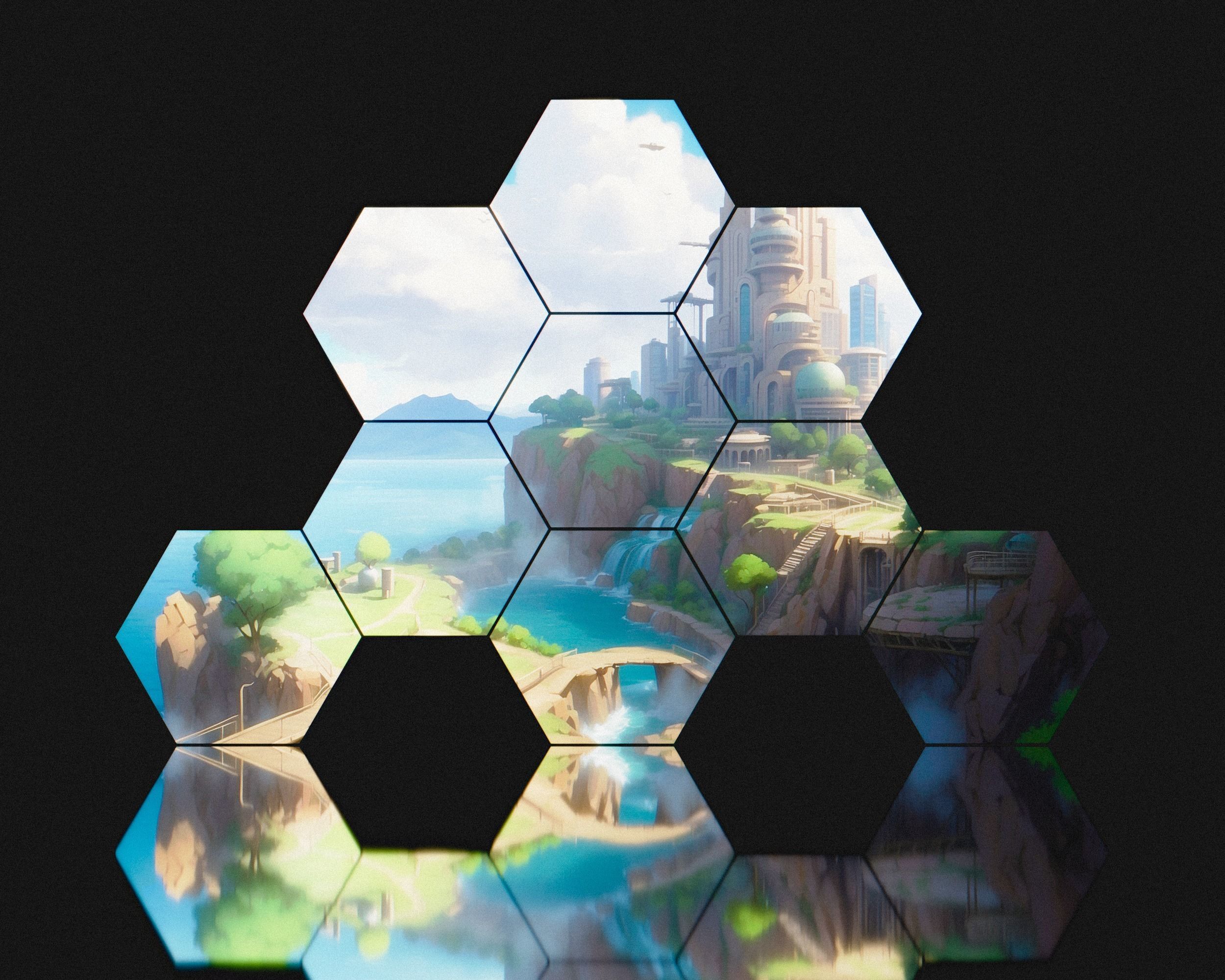 HEXAGONAL LED PANEL free VR / AR / low-poly 3D model | CGTrader
