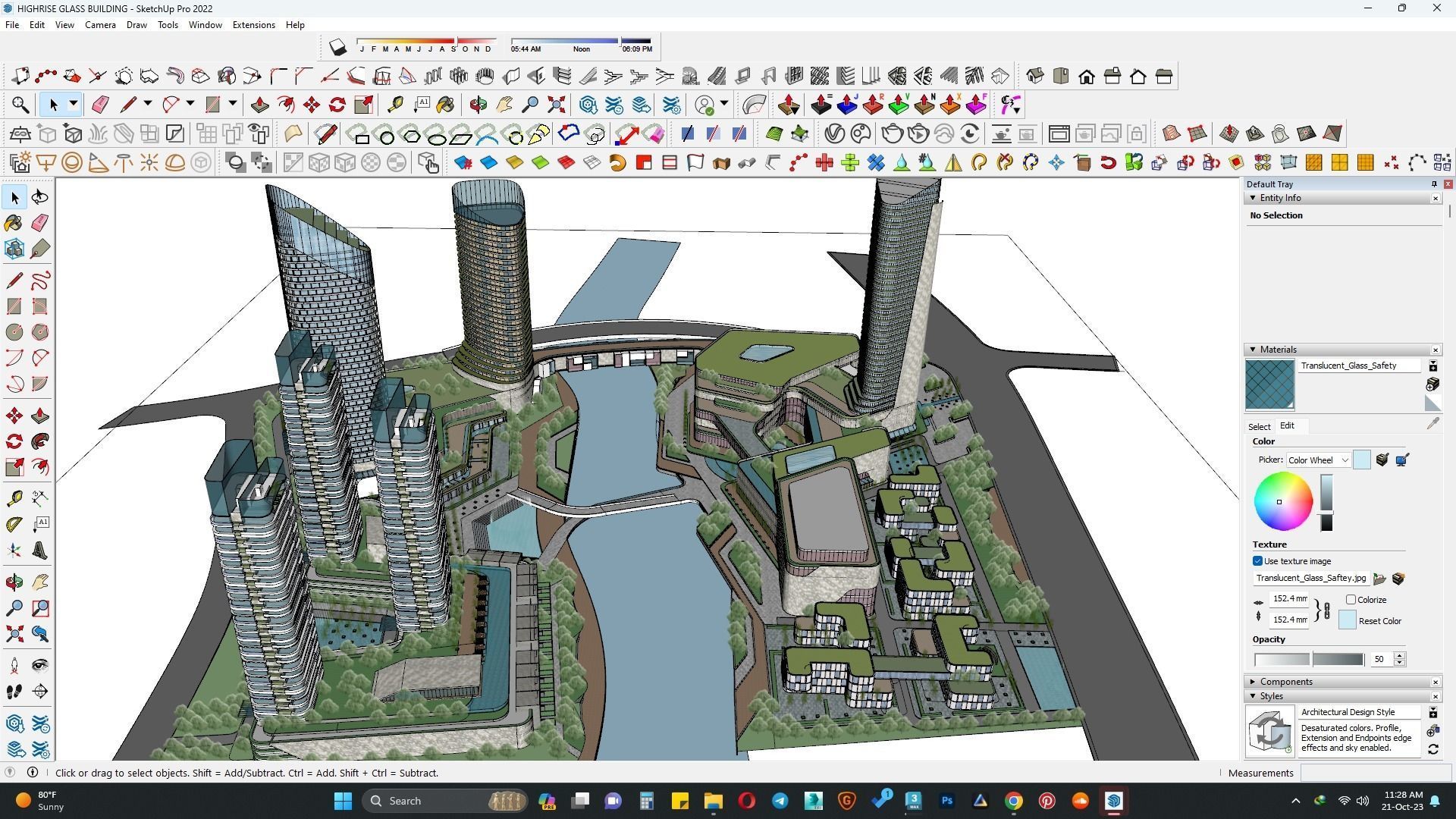 Highrise glass building facade sketchup model 3D model | CGTrader