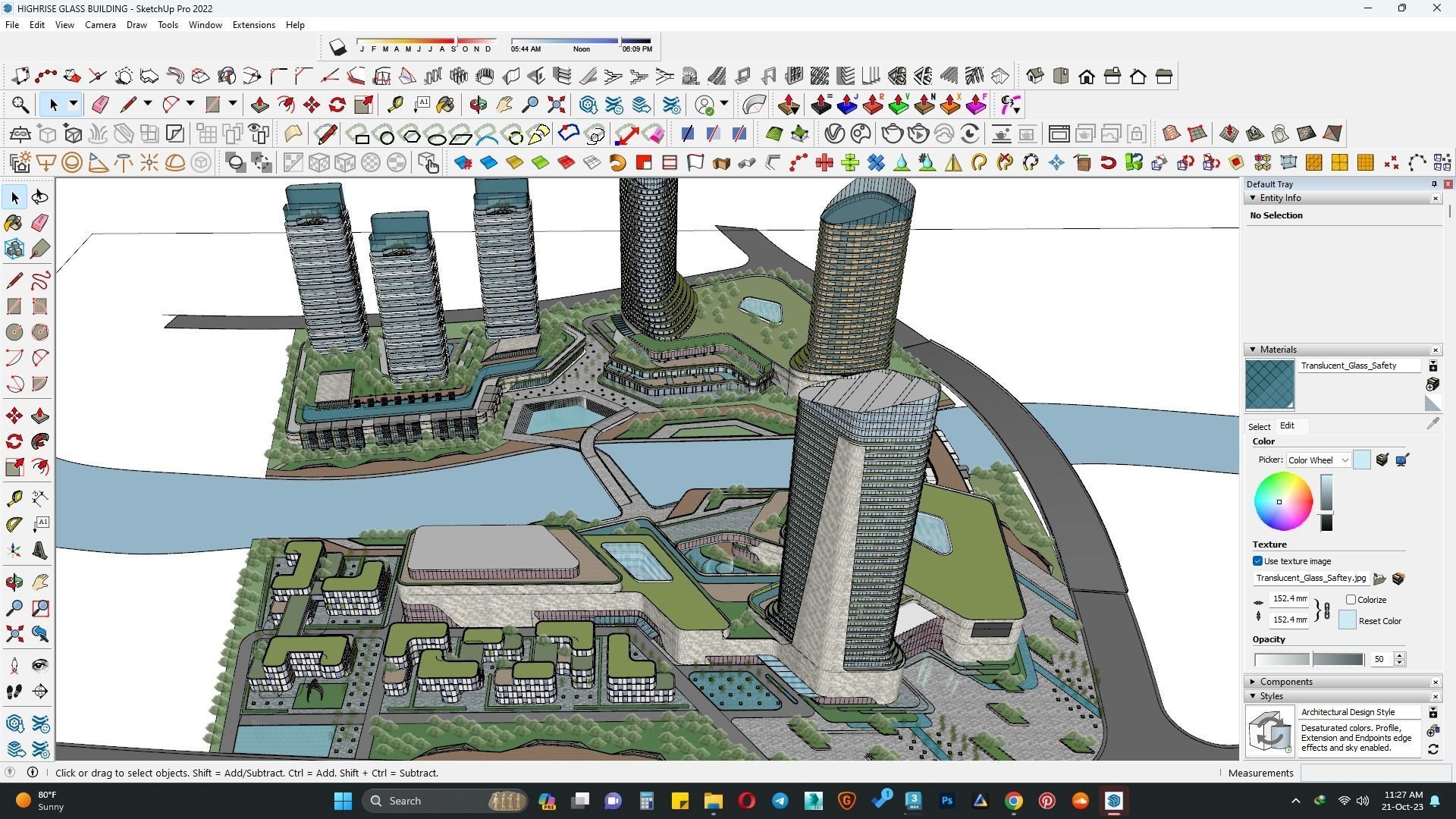 Highrise glass building facade sketchup model 3D model | CGTrader