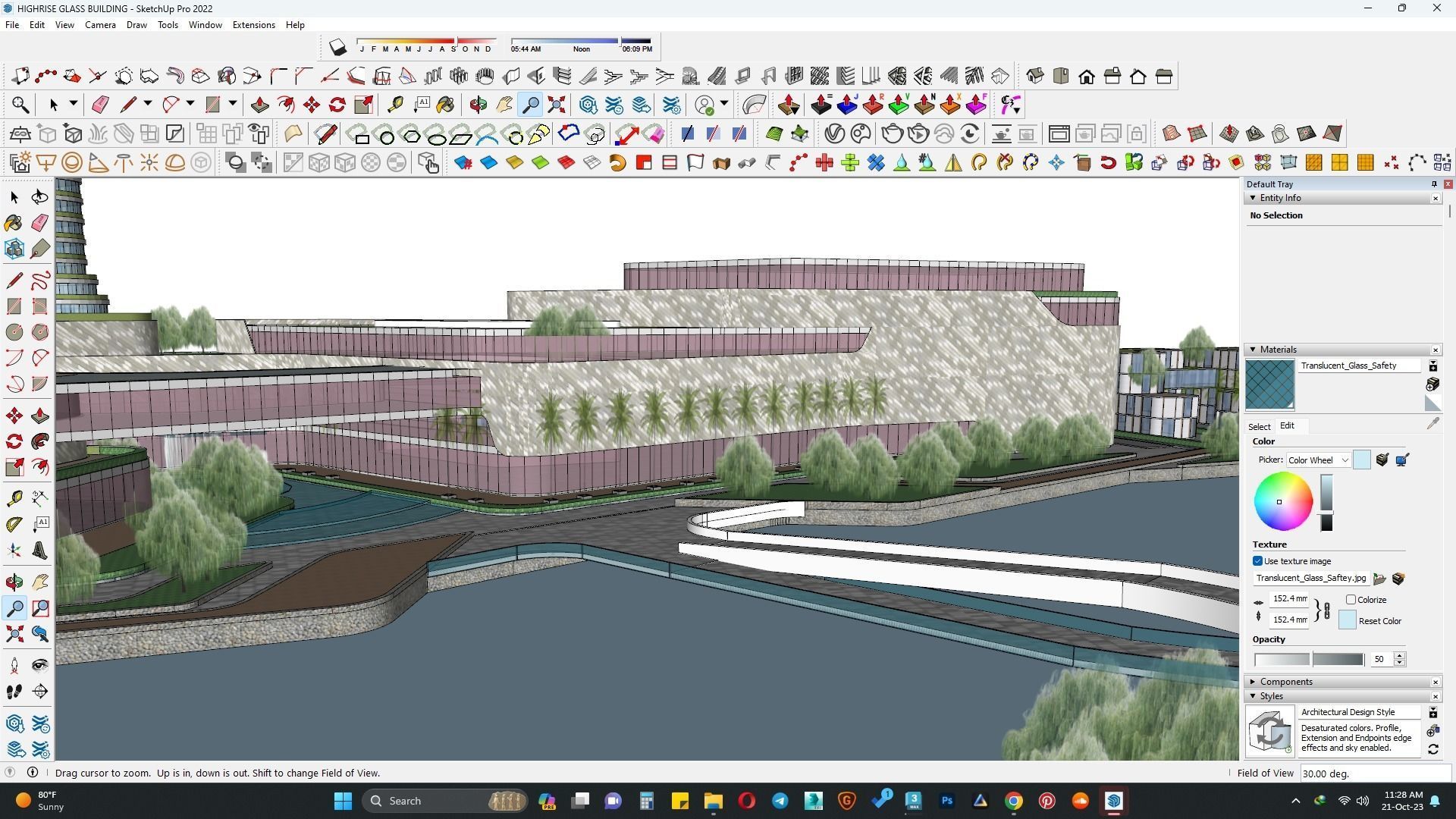 Highrise glass building facade sketchup model 3D model | CGTrader