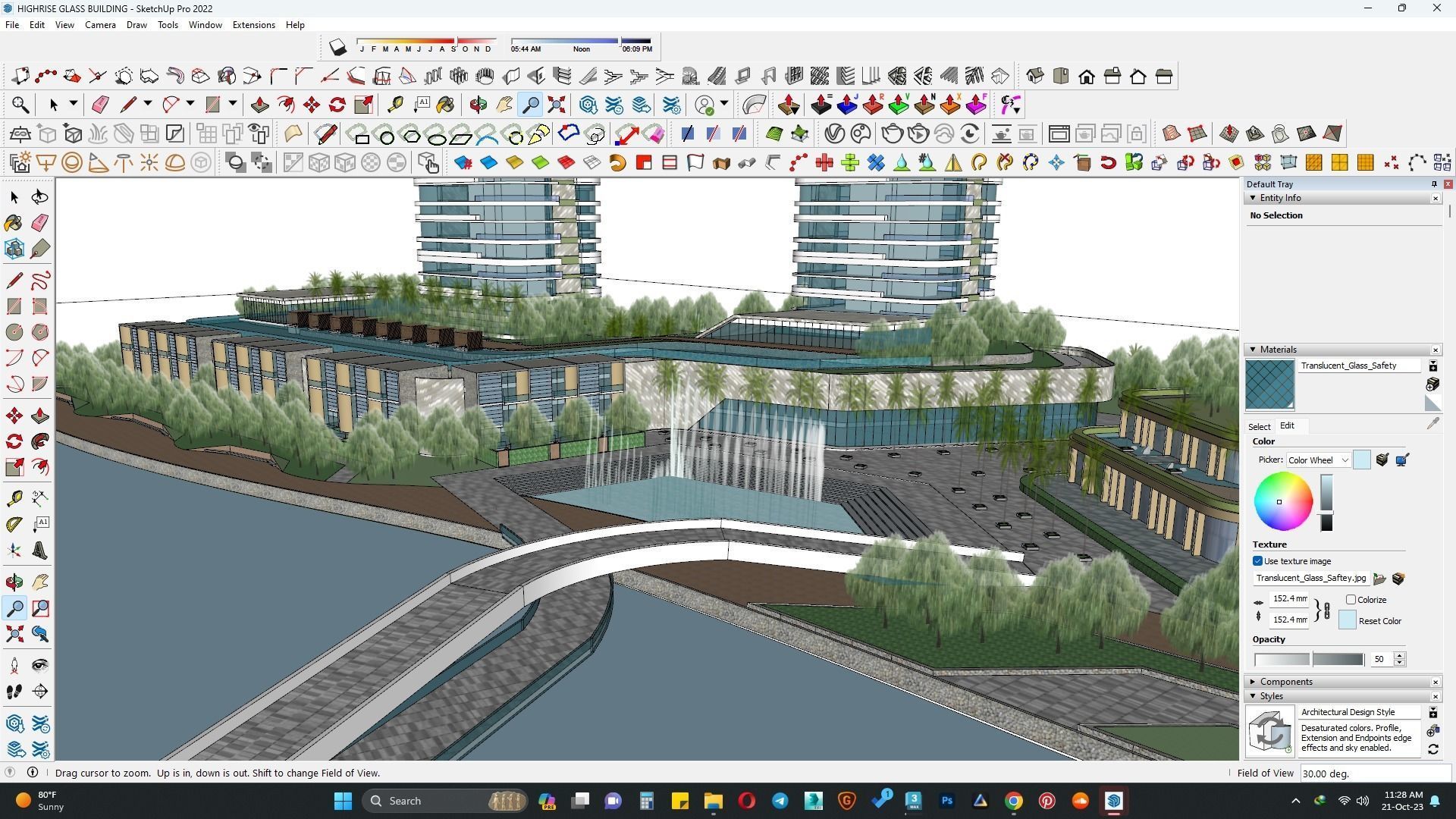 Highrise glass building facade sketchup model 3D model | CGTrader