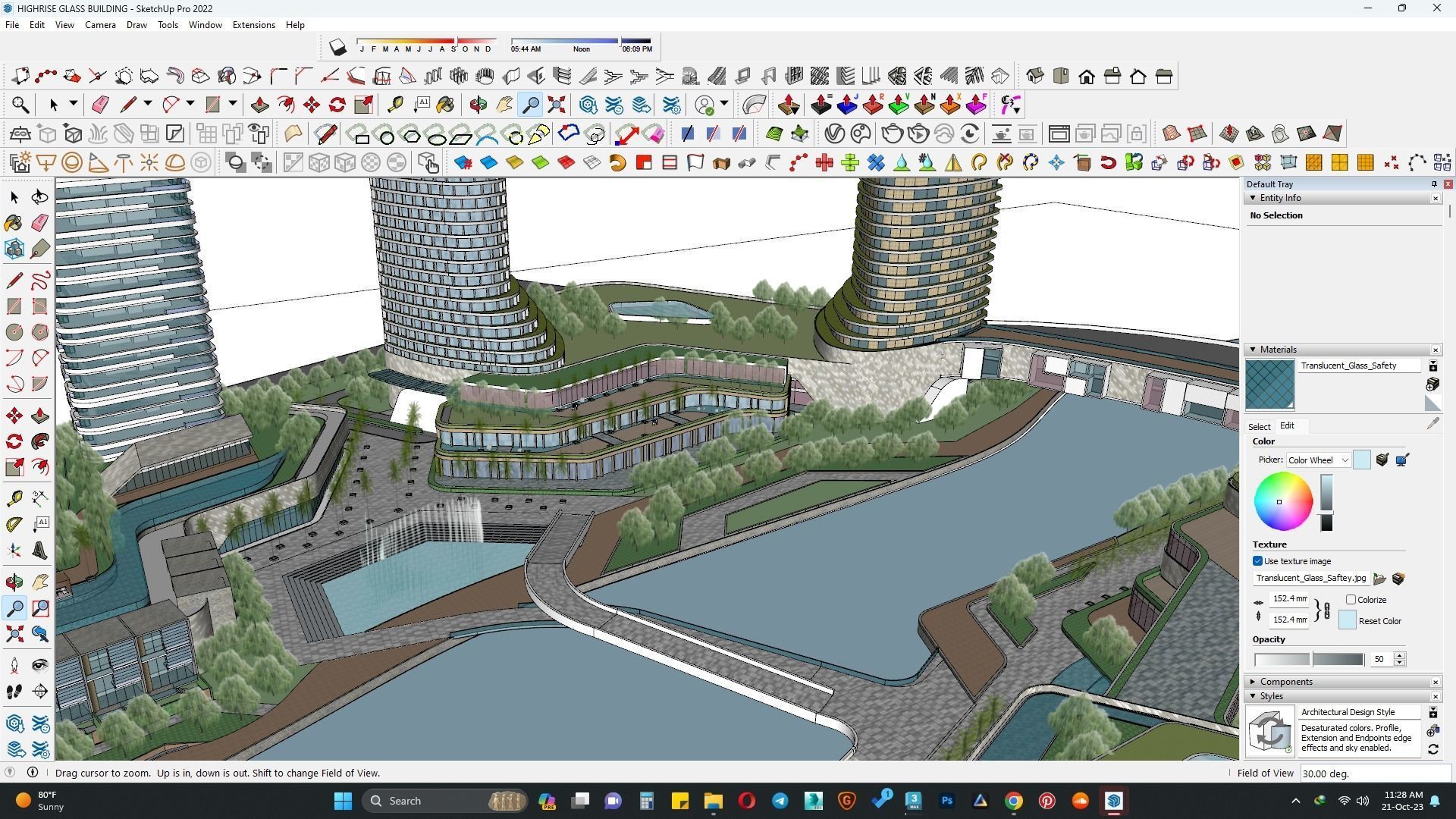 Highrise glass building facade sketchup model 3D model | CGTrader