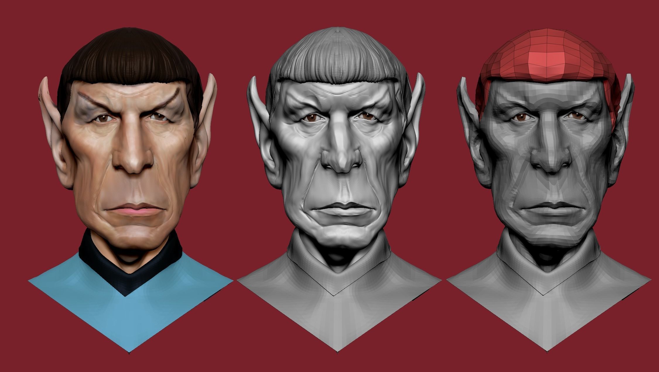 Spock Star Trek realistic face for 3d printing 3D model 3D printable ...