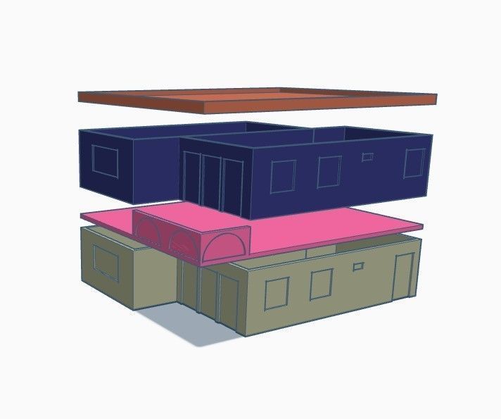Z and H0 Gauge Spur - apartment blocks model train 3D print 3D model 3D ...