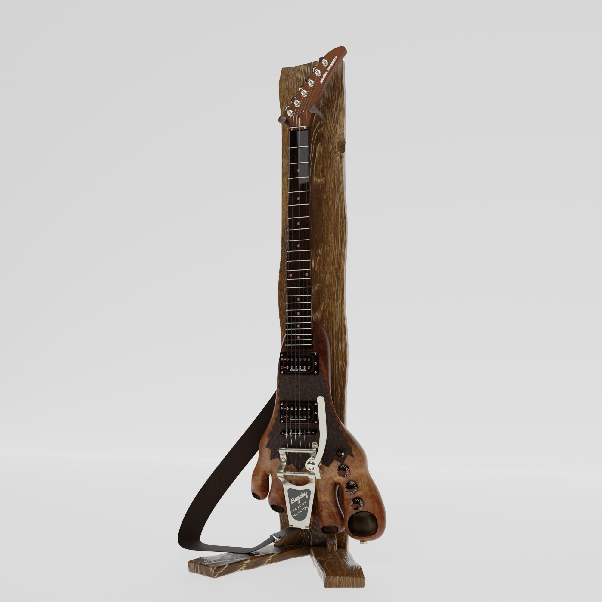 Leg style electric guitar 3D model | CGTrader