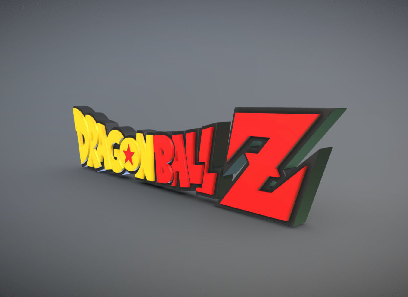 DRAGON BALL Z LOGO 3D model 3D printable | CGTrader
