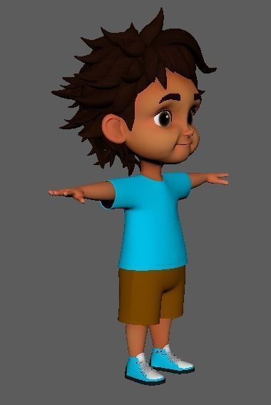 3D model Cute Young Boy 3D Model VR / AR / low-poly | CGTrader
