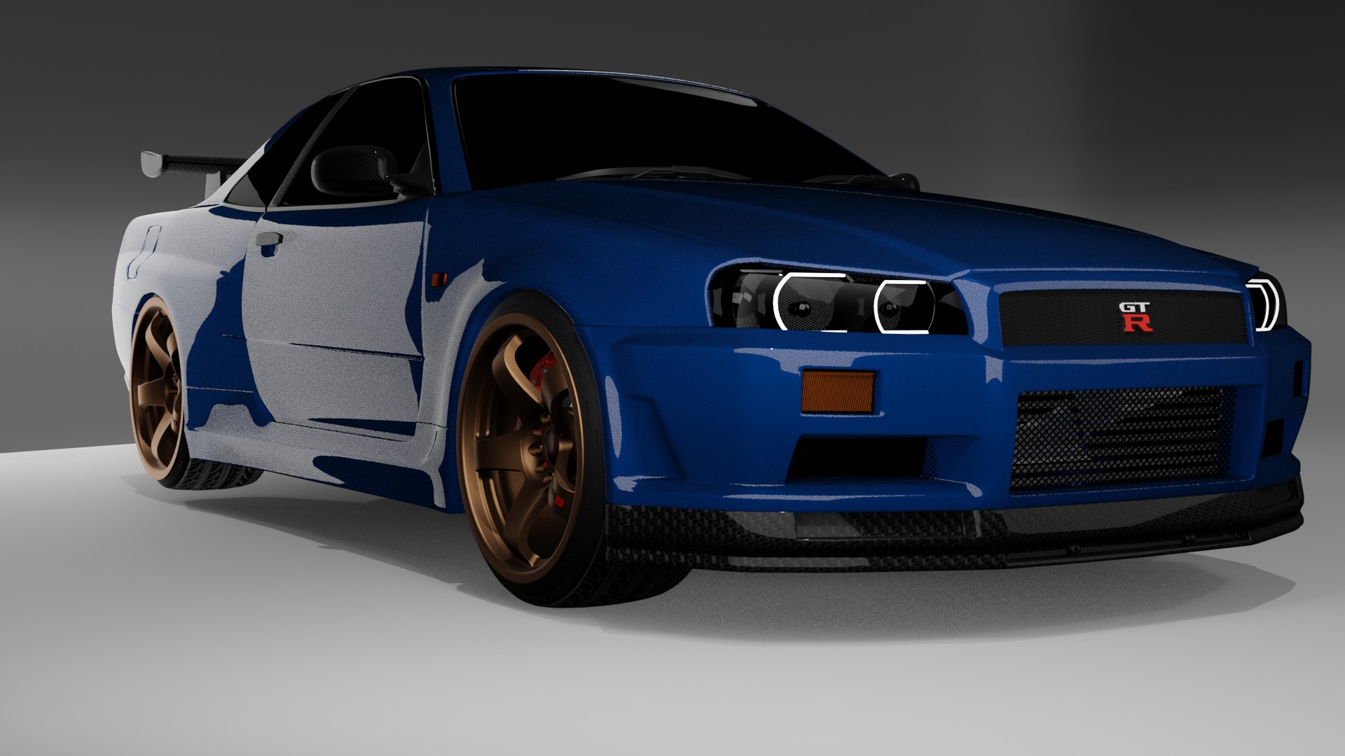 Nissan GTR R34 Skyline Ready For Unity free 3D model | CGTrader