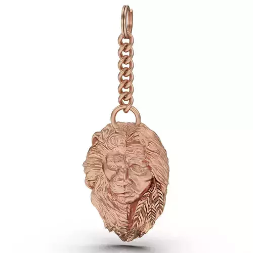 lion indian key holder silver gold jewelry printable 3d model 3D model ...