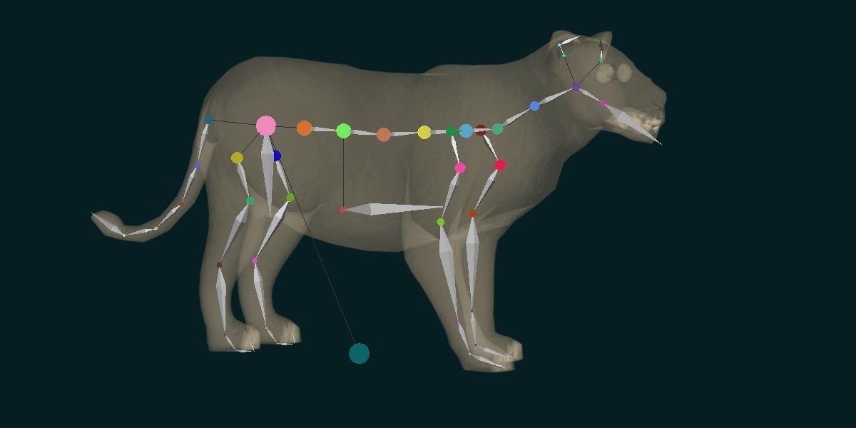 3D model Southern African Lion VR / AR / low-poly rigged animated ...