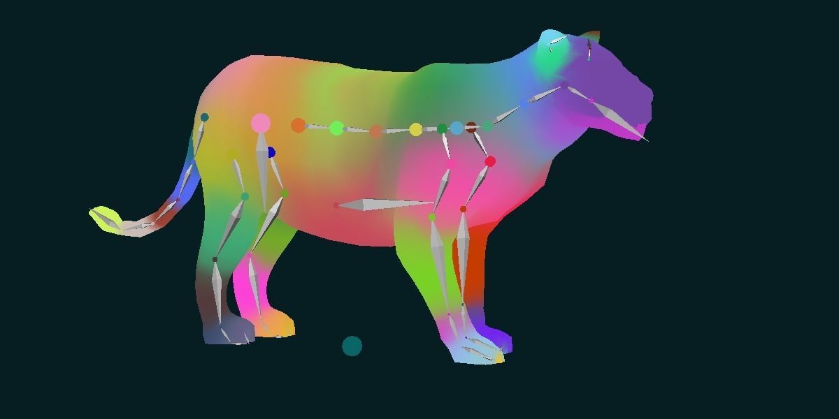 3D model Southern African Lion VR / AR / low-poly rigged animated ...