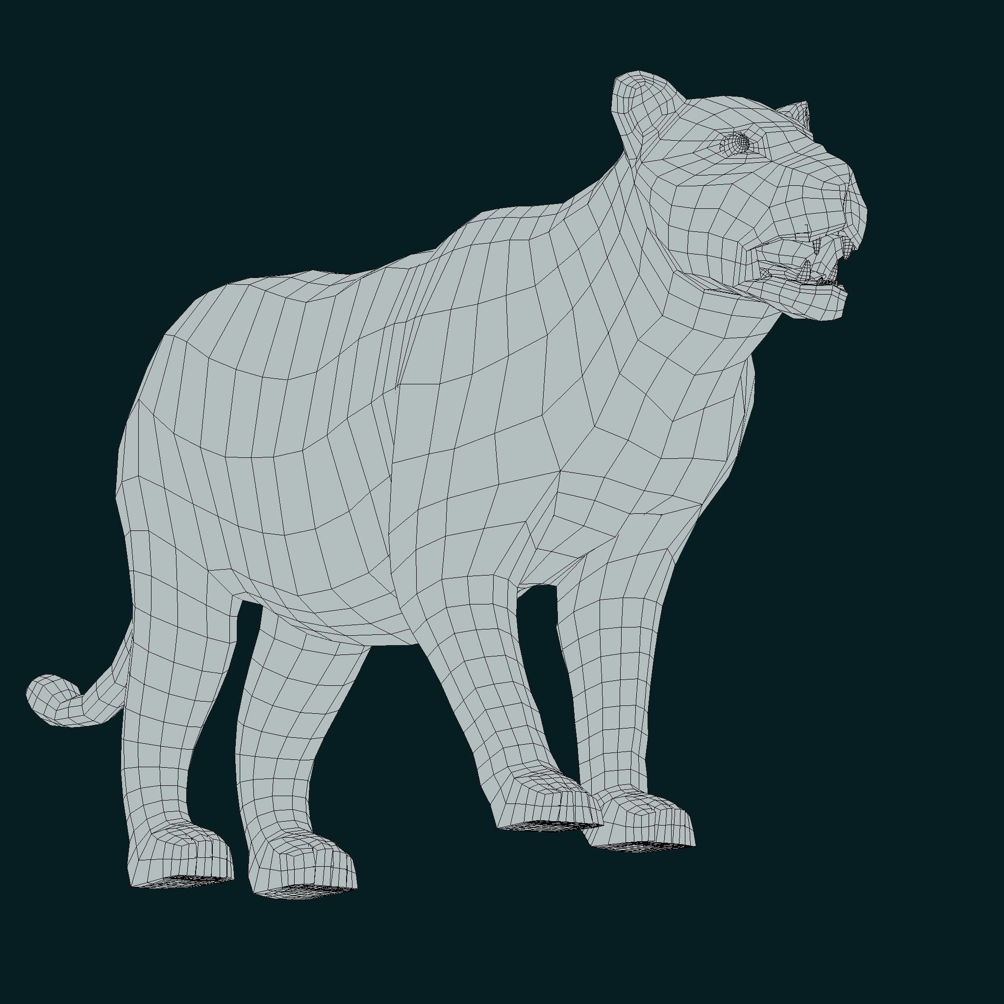 3D model Southern African Lion VR / AR / low-poly rigged animated ...