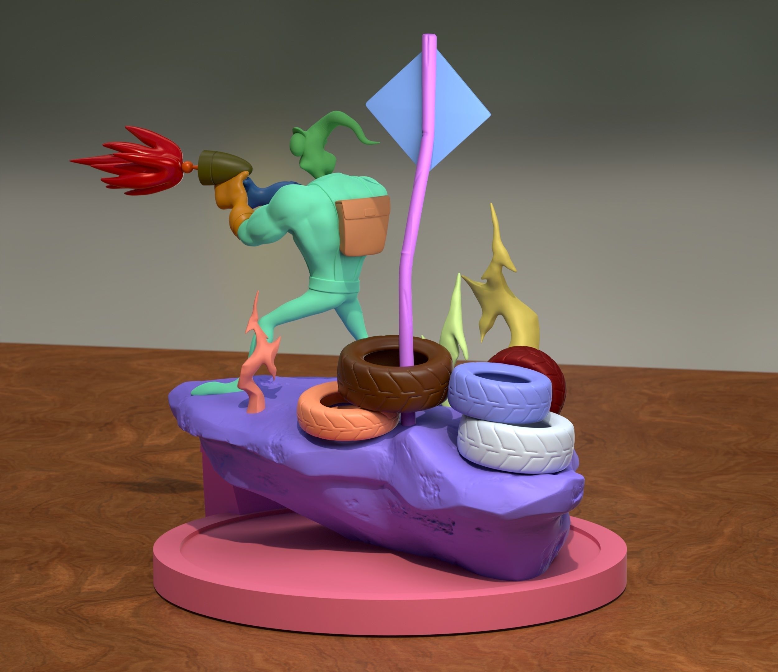 Earthworm Jim 3D Print 3D model 3D printable | CGTrader