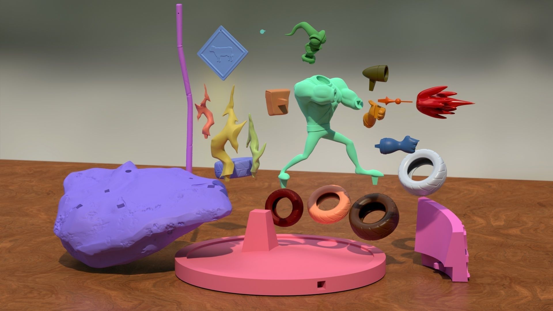 Earthworm Jim 3D Print 3D model 3D printable | CGTrader