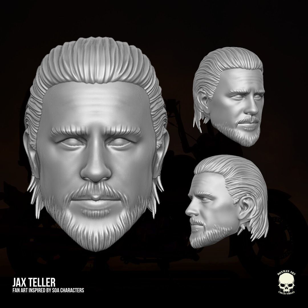 Jax Teller Fan Art 3D printable file for action figures 3D model 3D ...