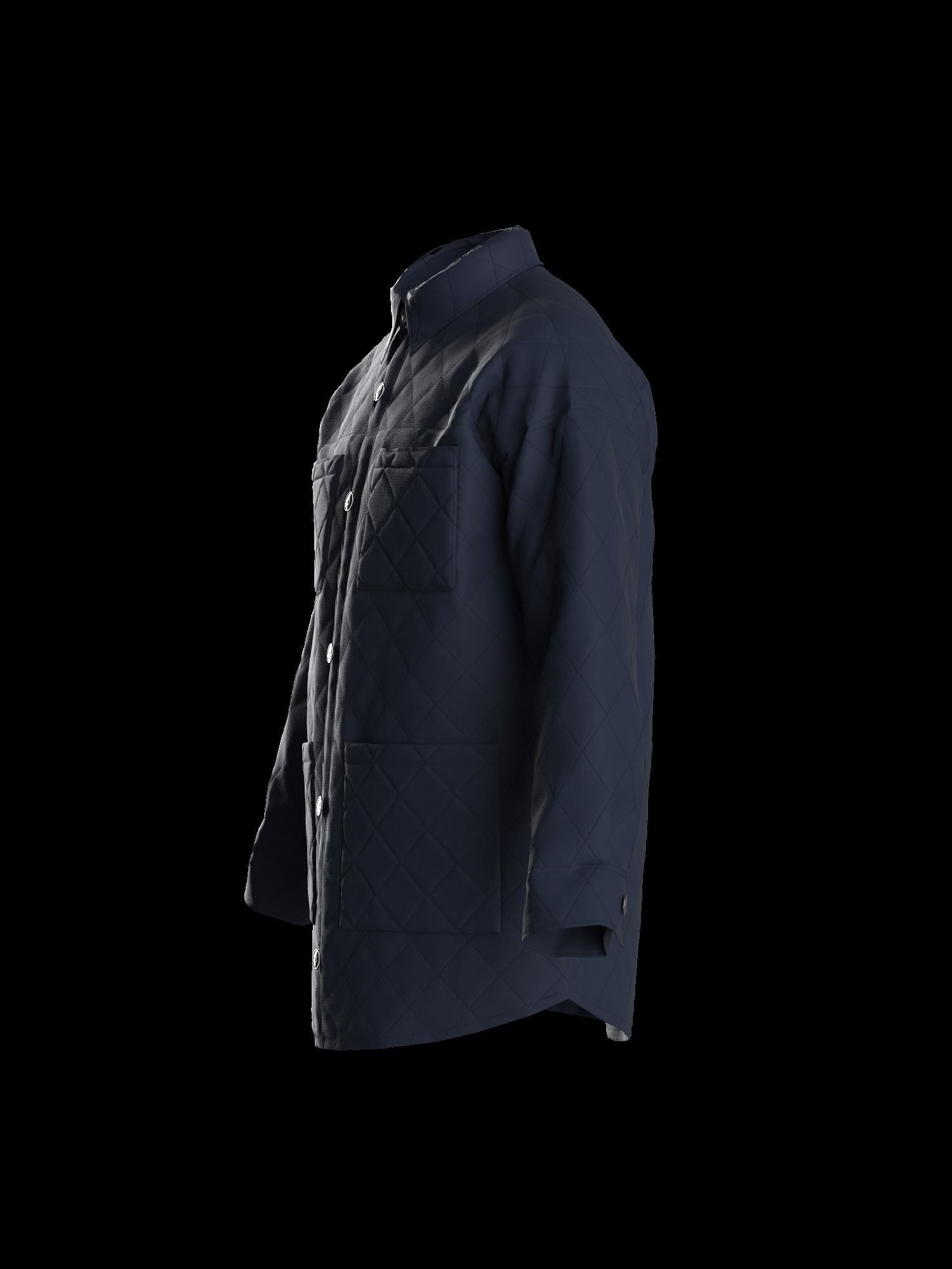 Male capitone jacket 3D model animated rigged | CGTrader