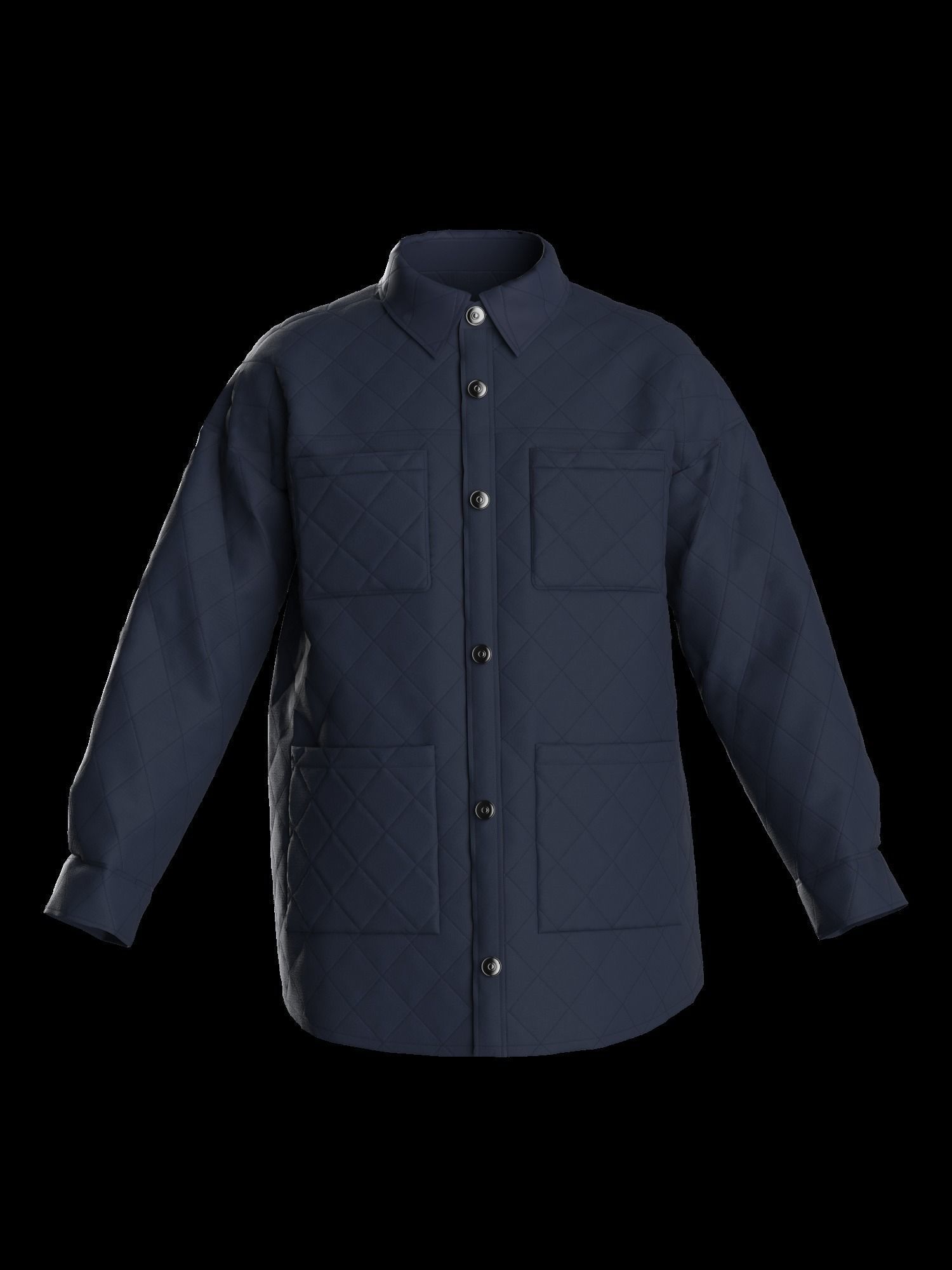 Male capitone jacket 3D model animated rigged | CGTrader