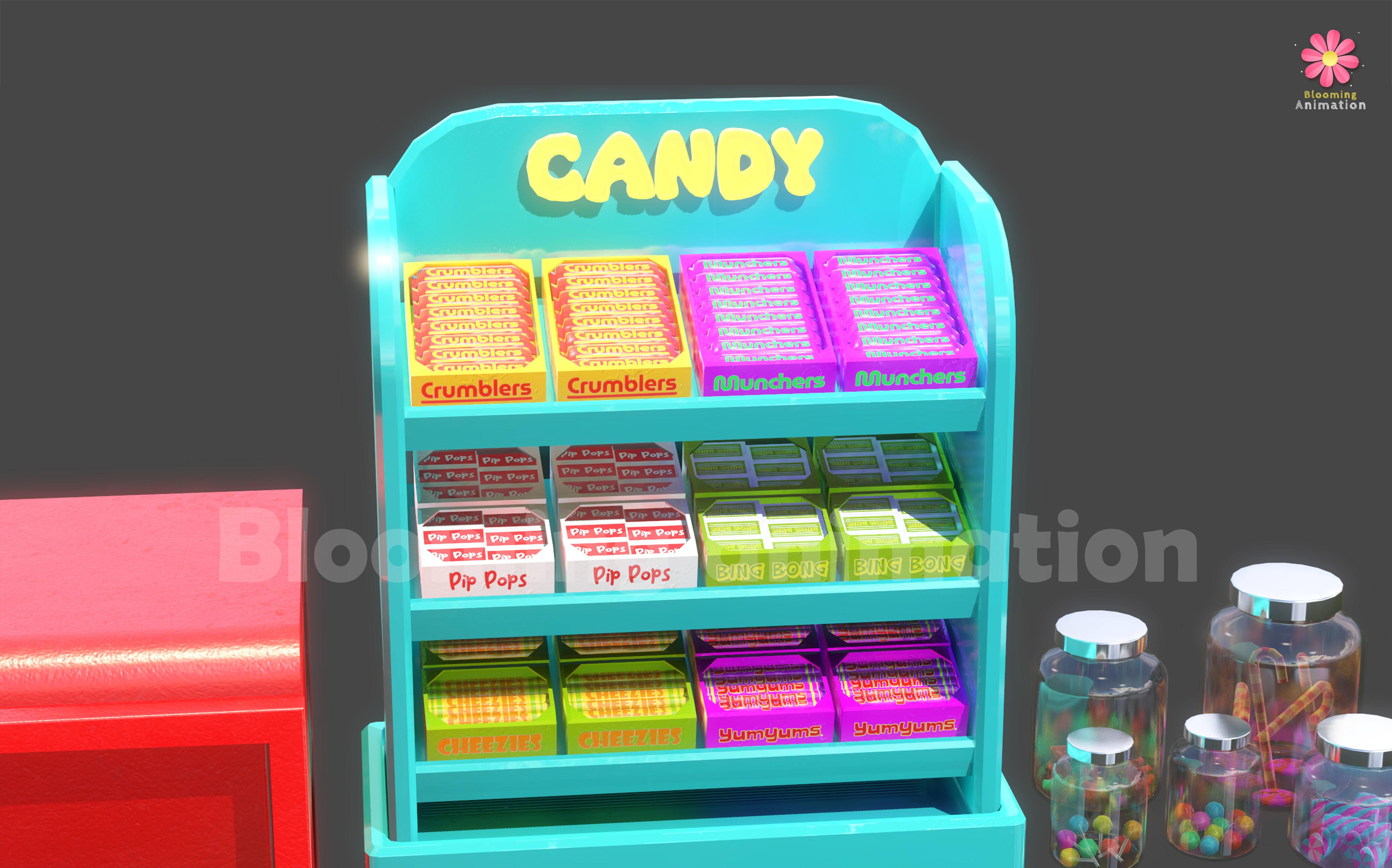 3D model Game Ready Candy Truck with PBR textures VR / AR / low-poly ...