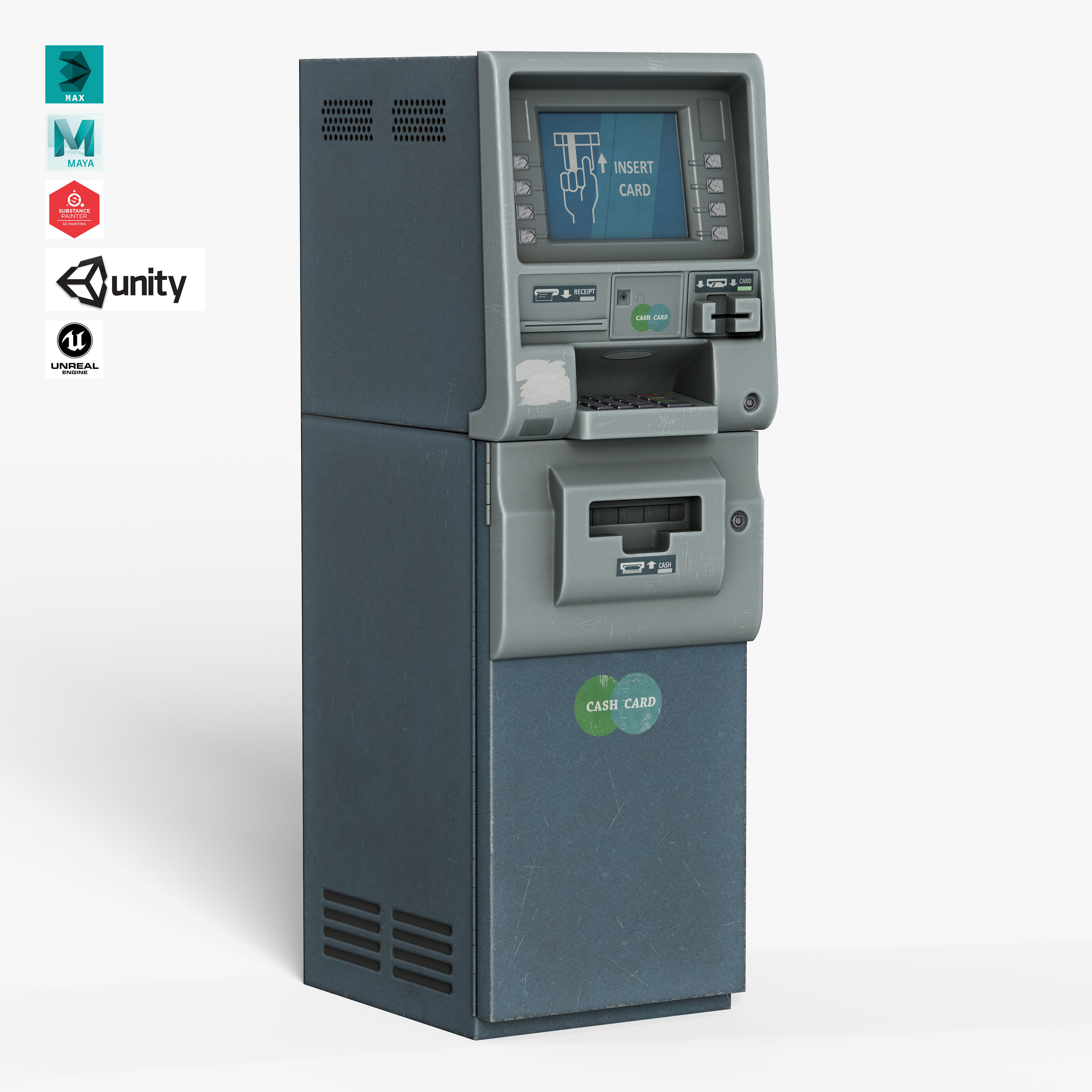 3D model ATM Freestanding VR / AR / low-poly | CGTrader