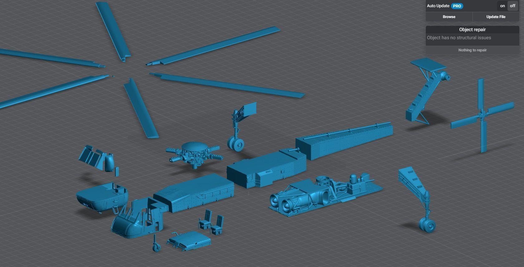 S64 Skycrane scale model 3D model 3D printable | CGTrader