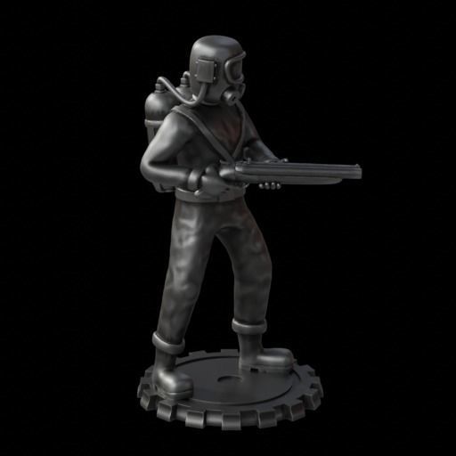Lethal Company - Employees with double-barrel - Figures 3D model 3D ...