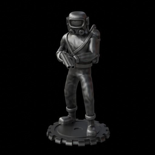 Lethal Company - Employees with double-barrel - Figures 3D model 3D ...