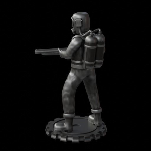 Lethal Company - Employees with double-barrel - Figures 3D model 3D ...