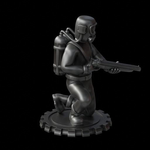 Lethal Company - Employees with double-barrel - Figures 3D model 3D ...