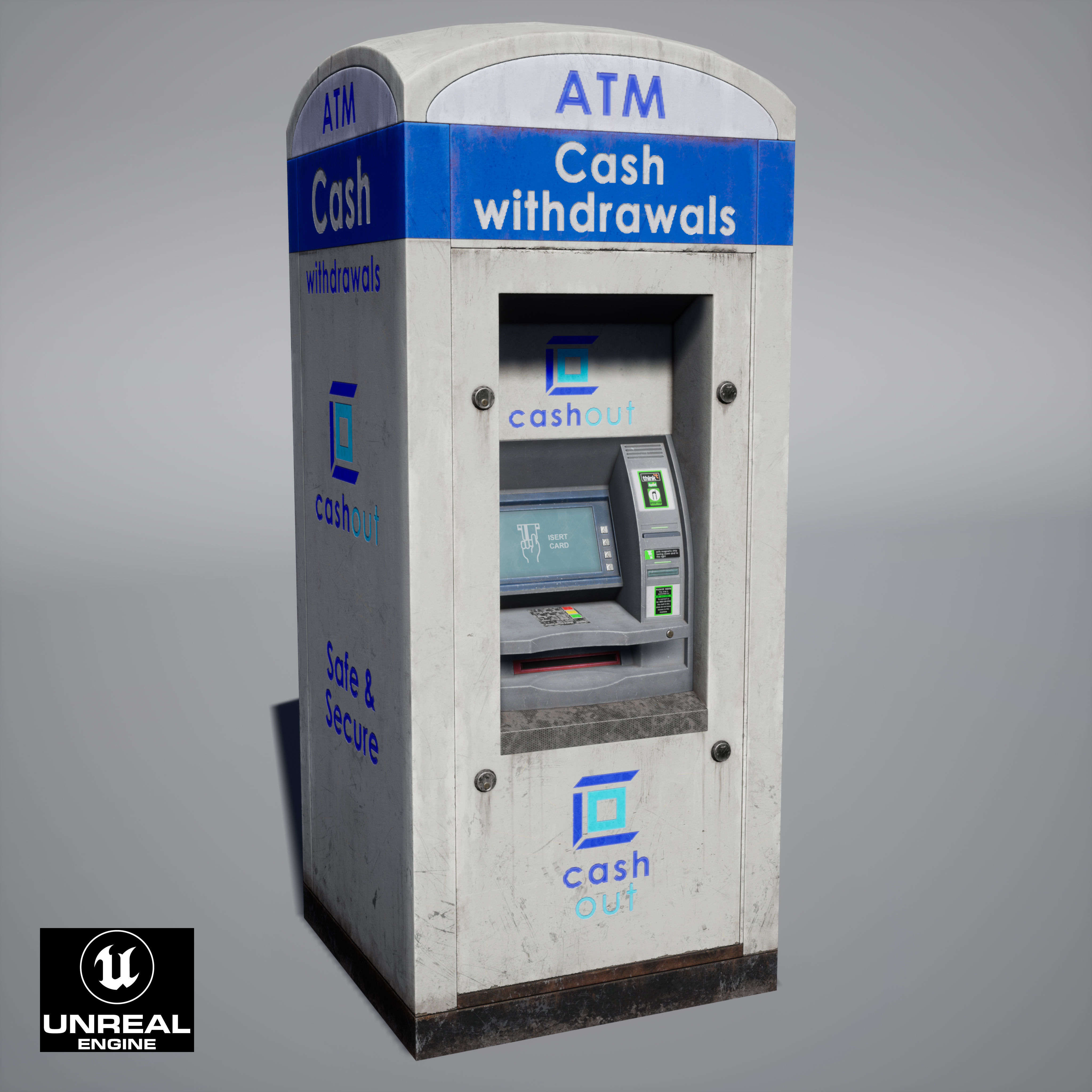 3D model ATM Outdoorstanding VR / AR / low-poly | CGTrader