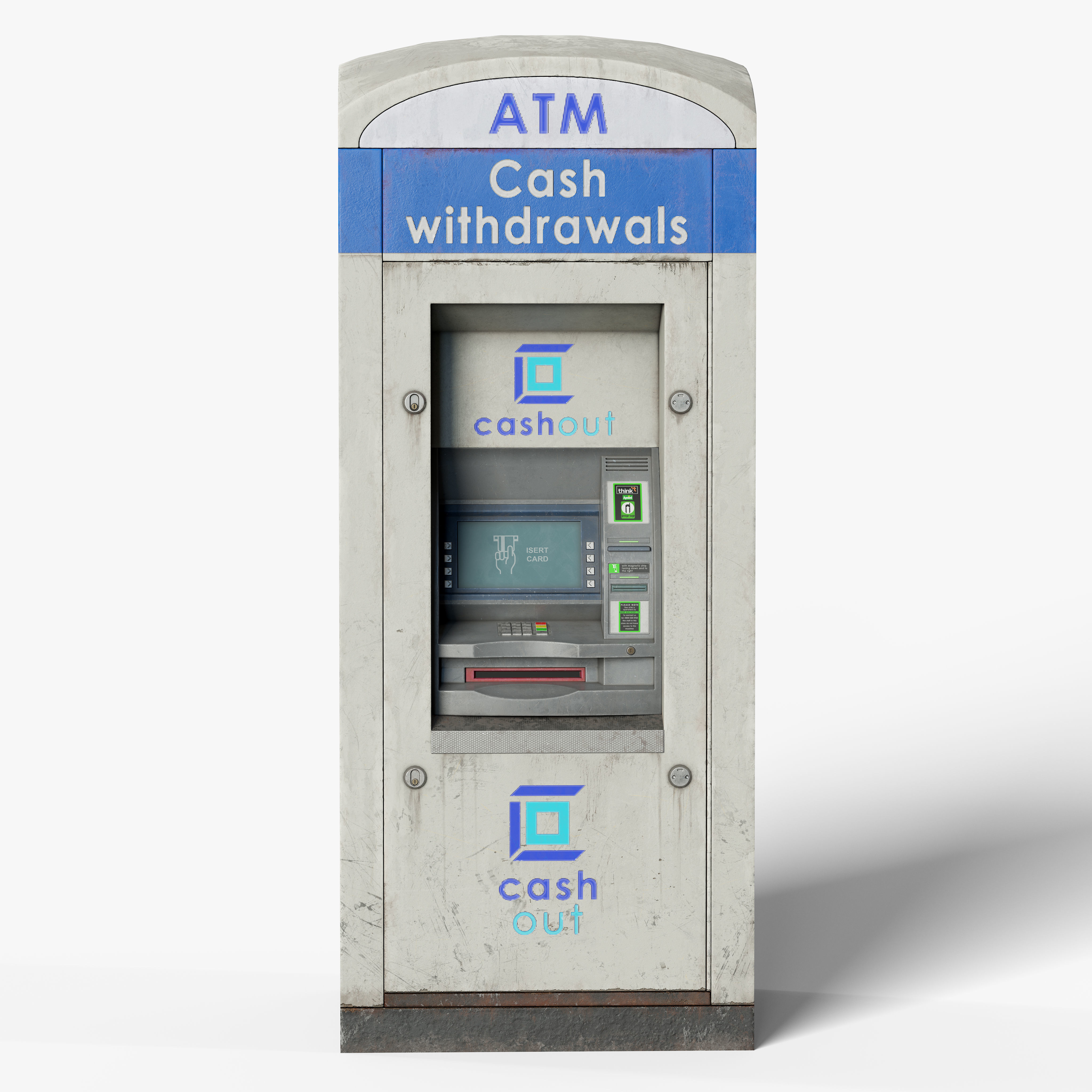 3D model ATM Outdoorstanding VR / AR / low-poly | CGTrader