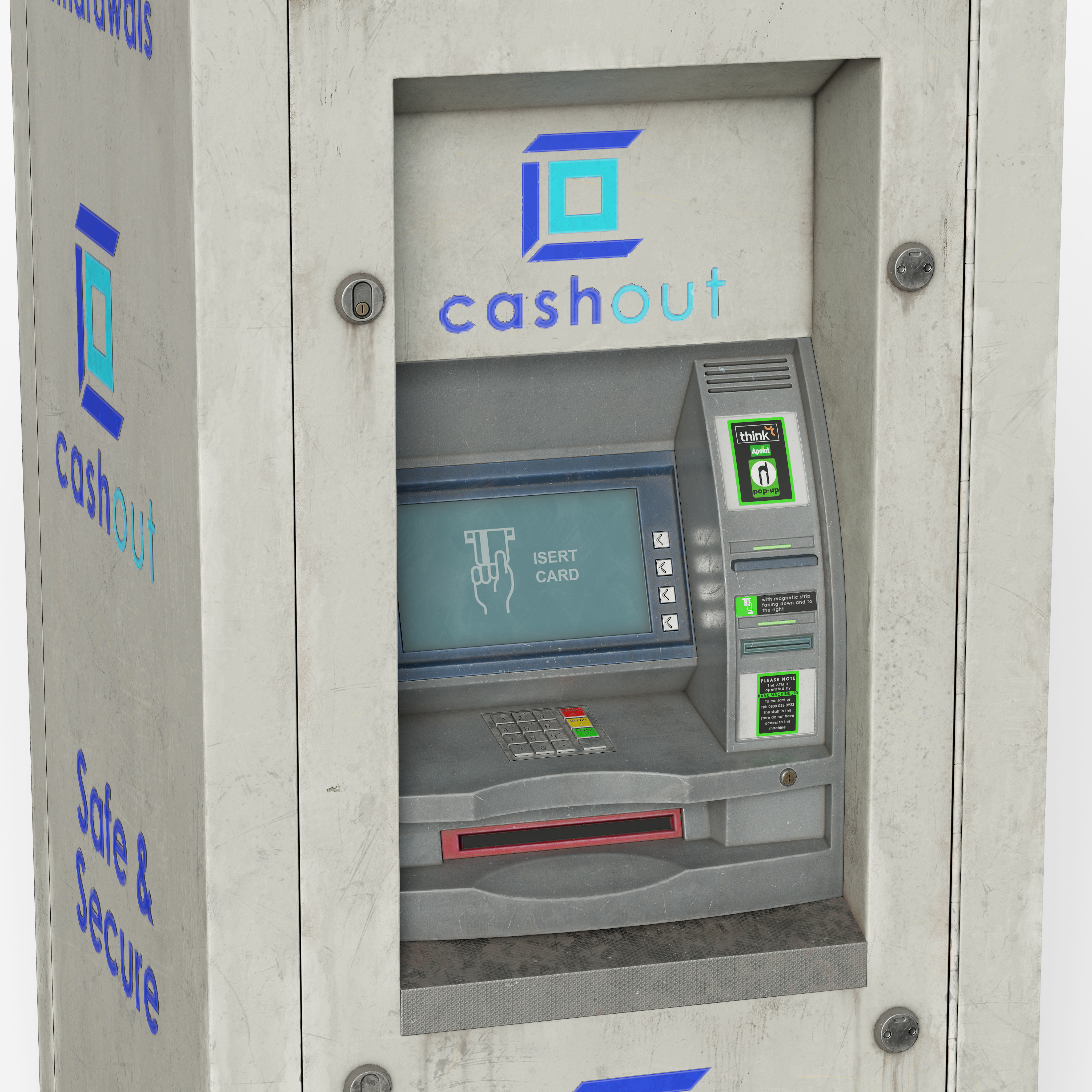 3D model ATM Outdoorstanding VR / AR / low-poly | CGTrader