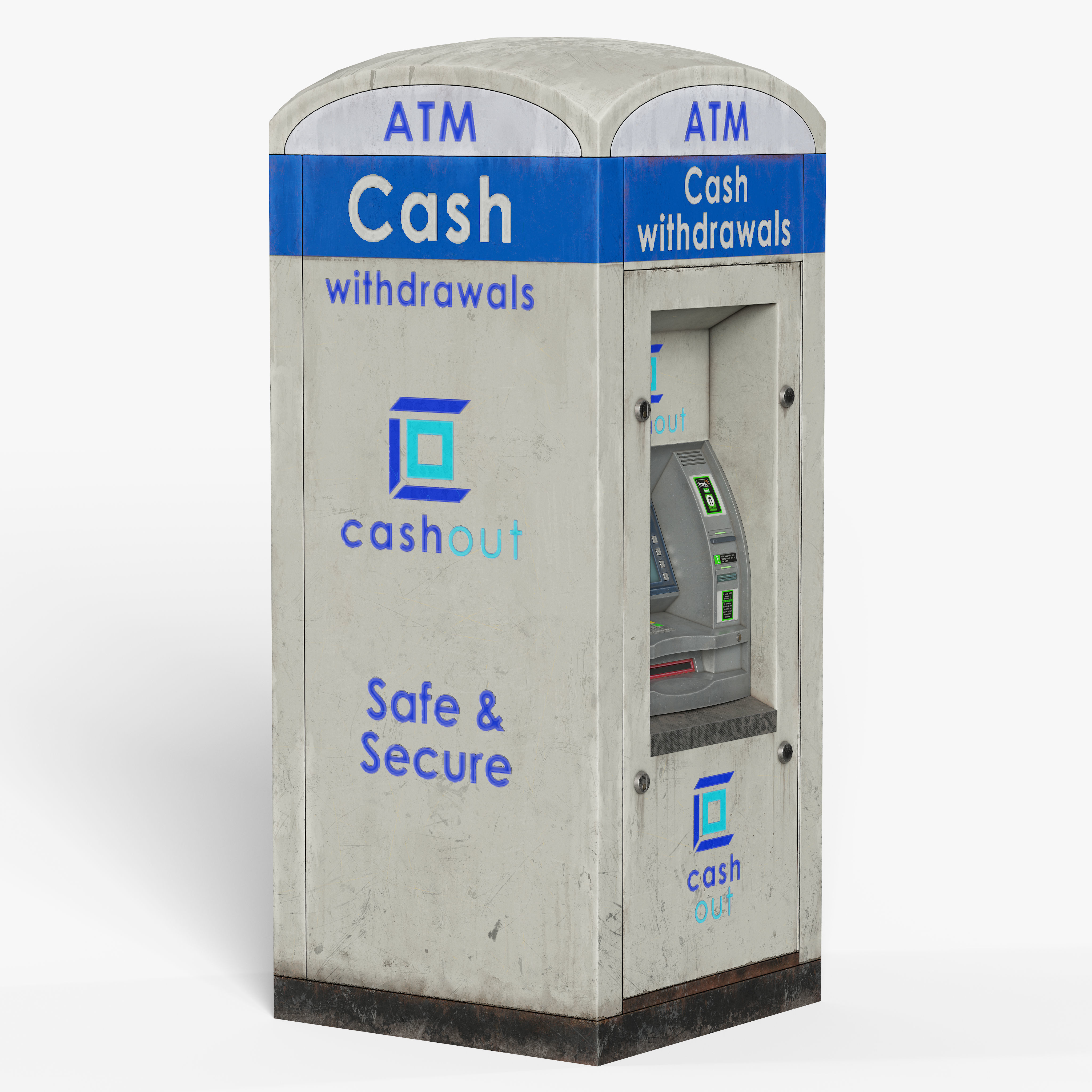 3D model ATM Outdoorstanding VR / AR / low-poly | CGTrader
