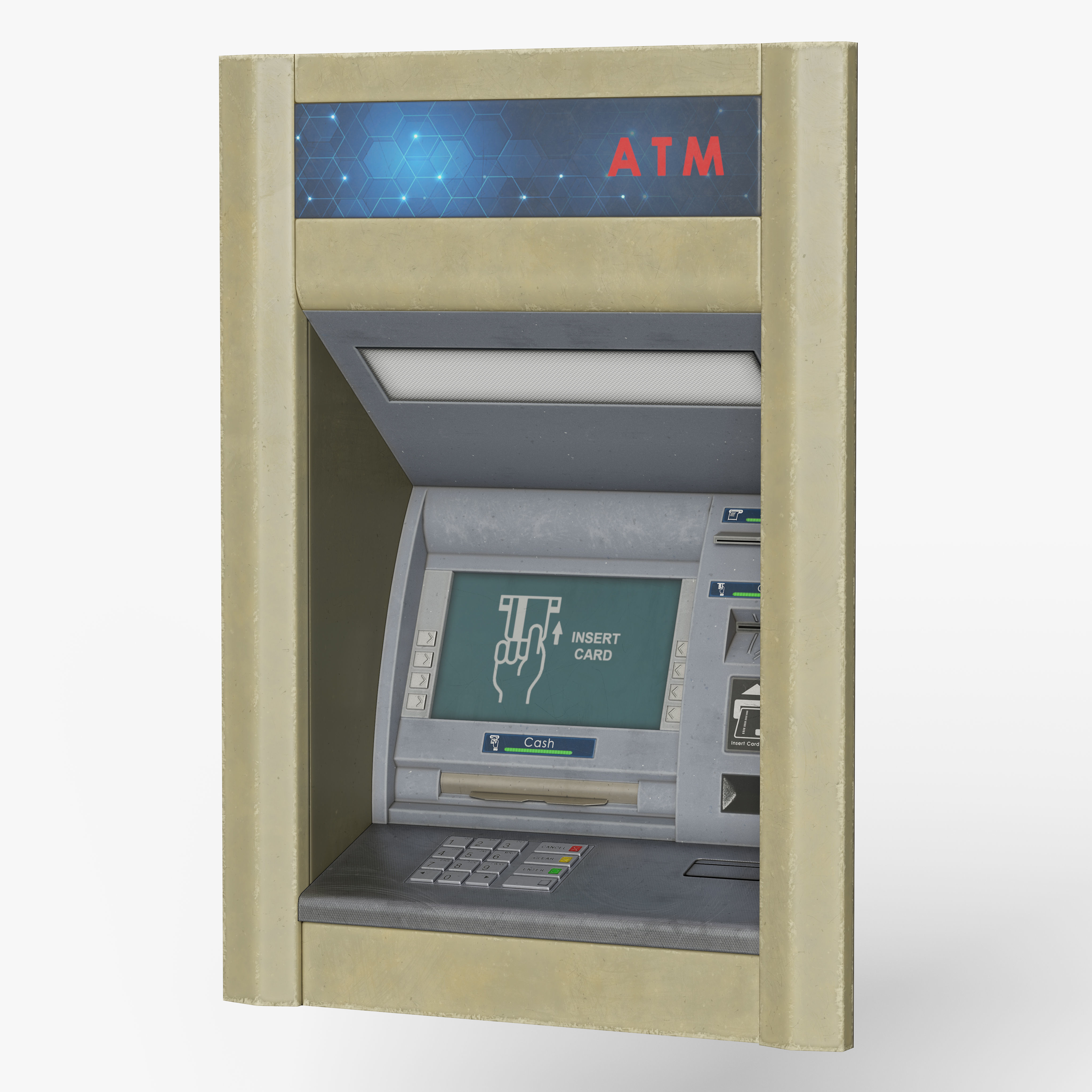 3D model ATM Wallmount VR / AR / low-poly | CGTrader